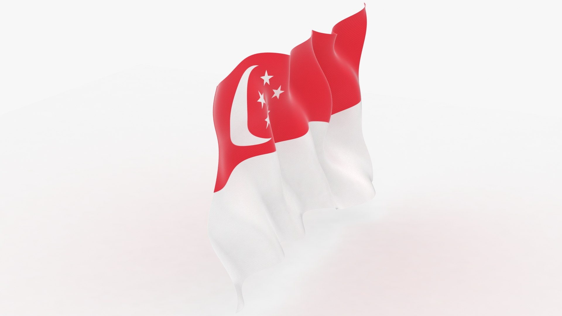 Singapore Flag Animation 3D Model - TurboSquid 1615235
