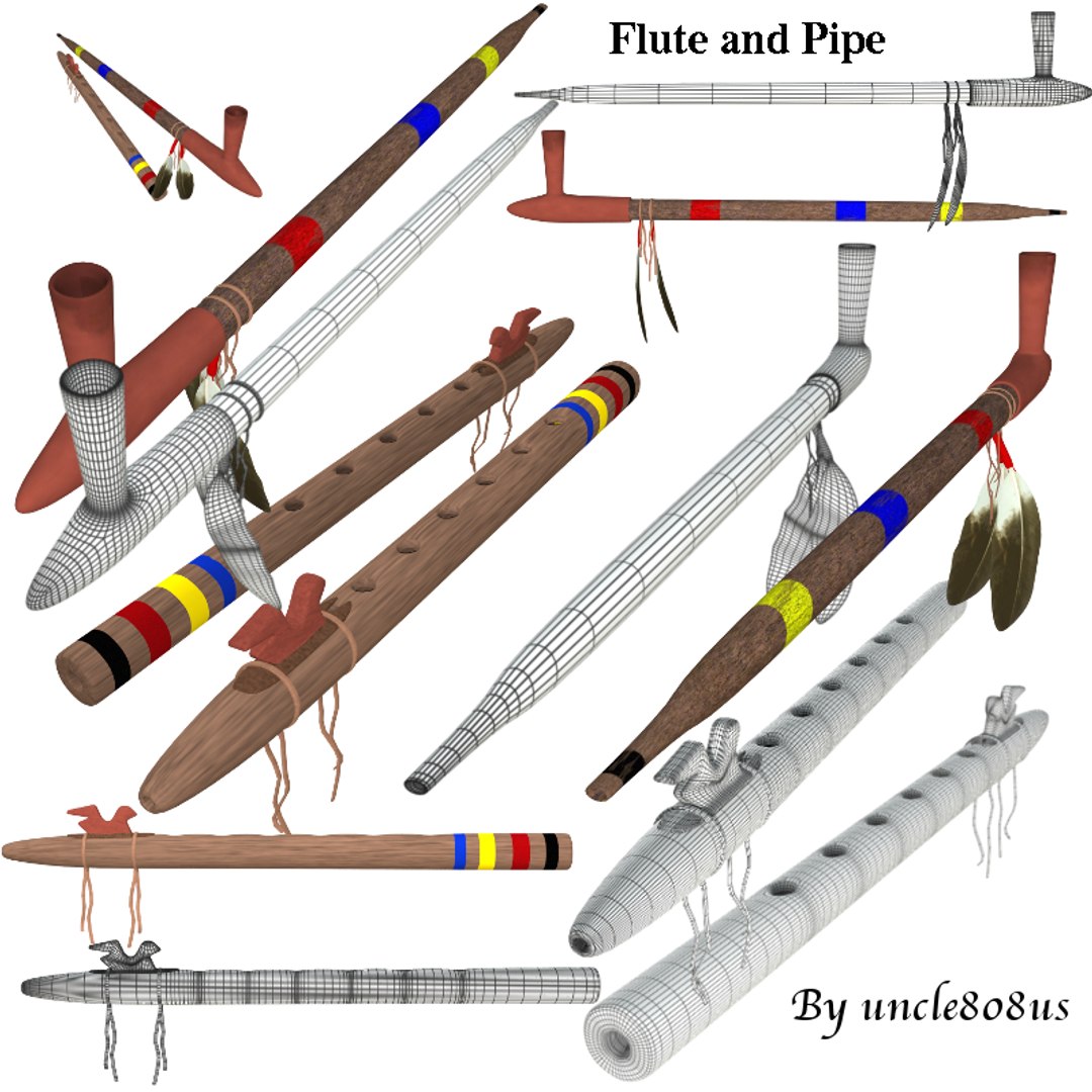 Flute Pipe 3d Model