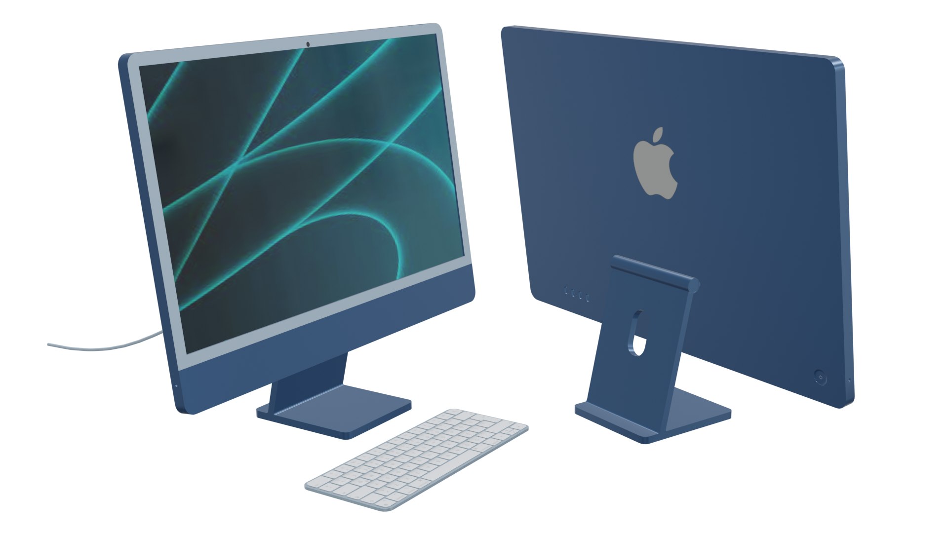 3D Apple Imac 2021 And Magic Mouse Model Model - TurboSquid 1929815