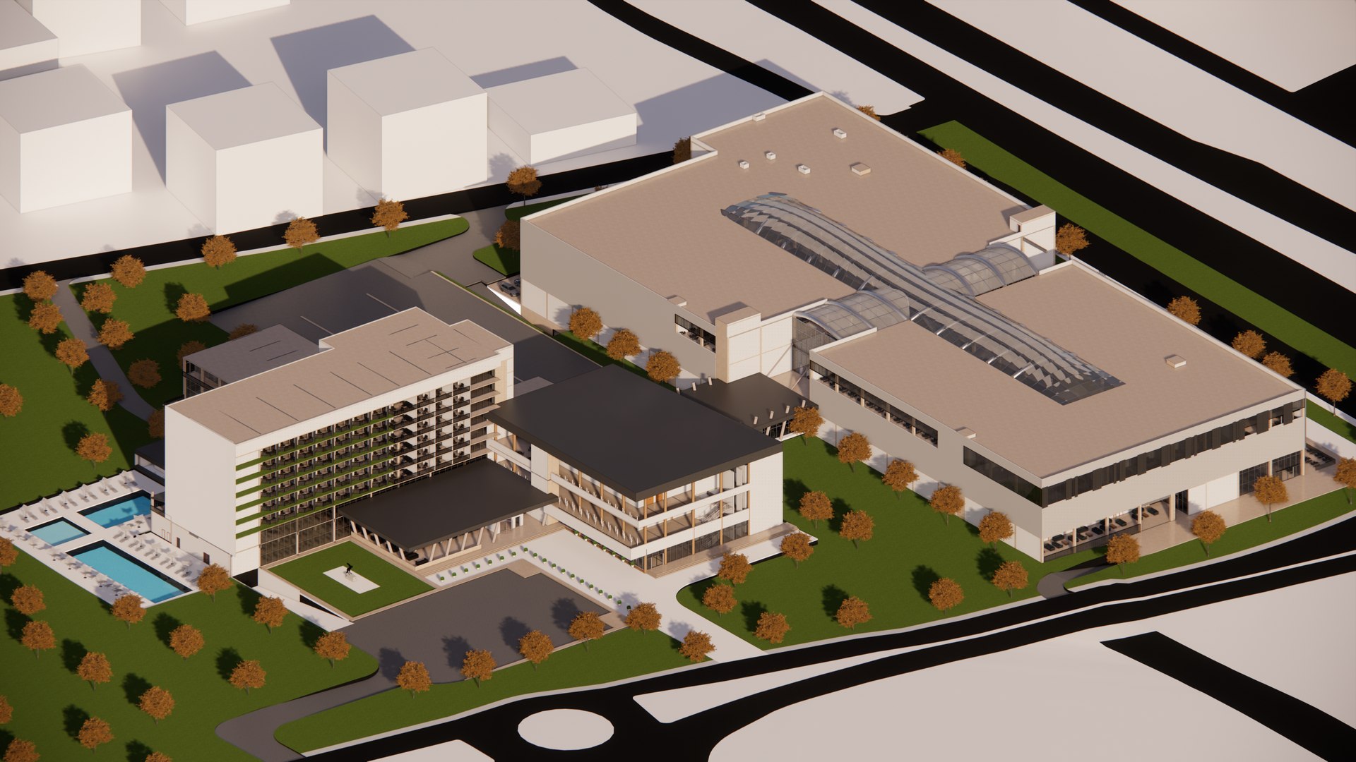 Hotel And Shopping Mall High Technical Detailed Revit Project Model ...