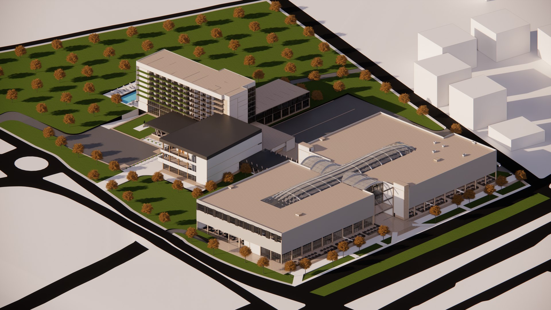 Hotel And Shopping Mall High Technical Detailed Revit Project Model ...