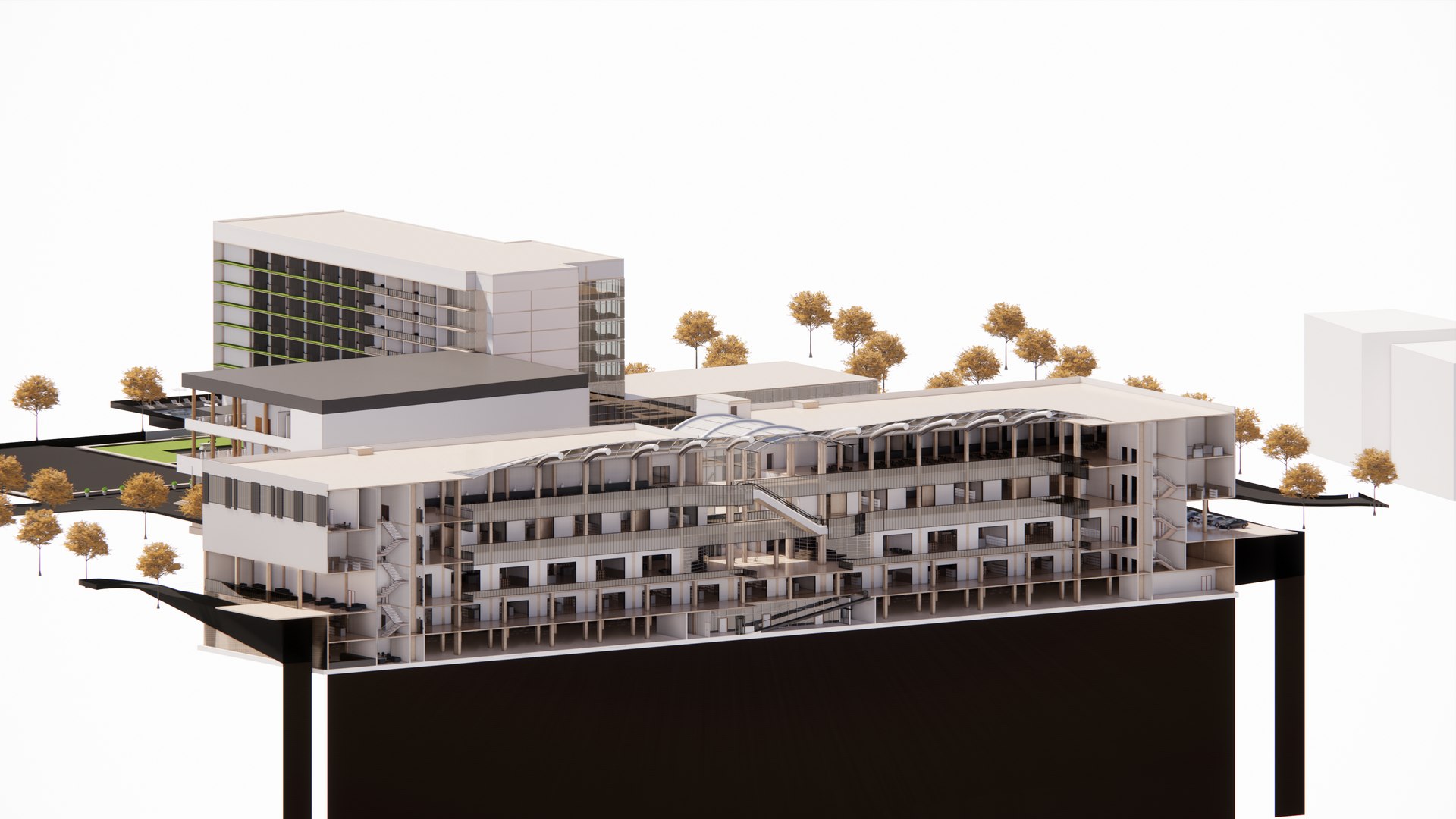 Hotel And Shopping Mall High Technical Detailed Revit Project Model ...