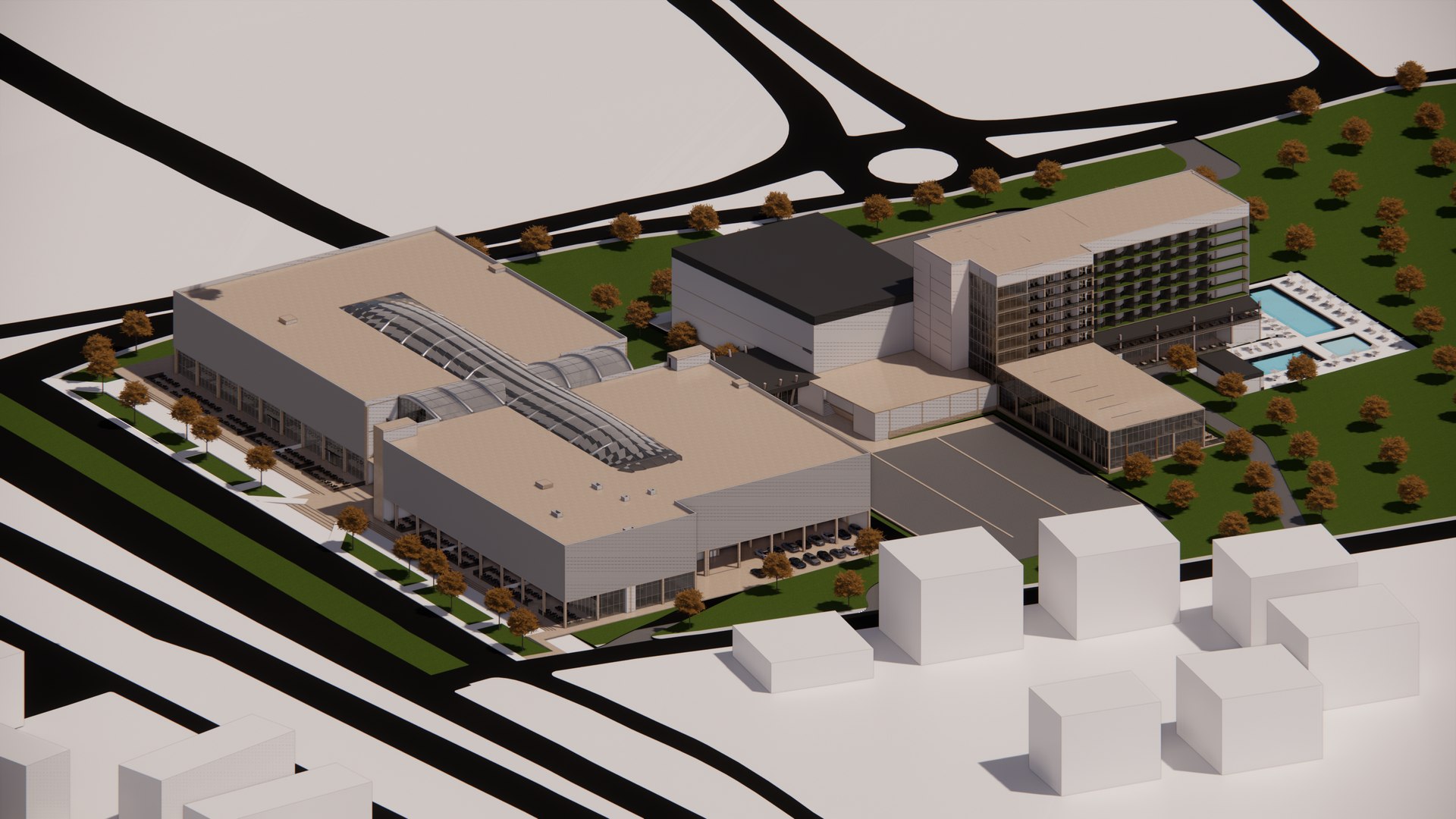 Hotel And Shopping Mall High Technical Detailed Revit Project Model ...