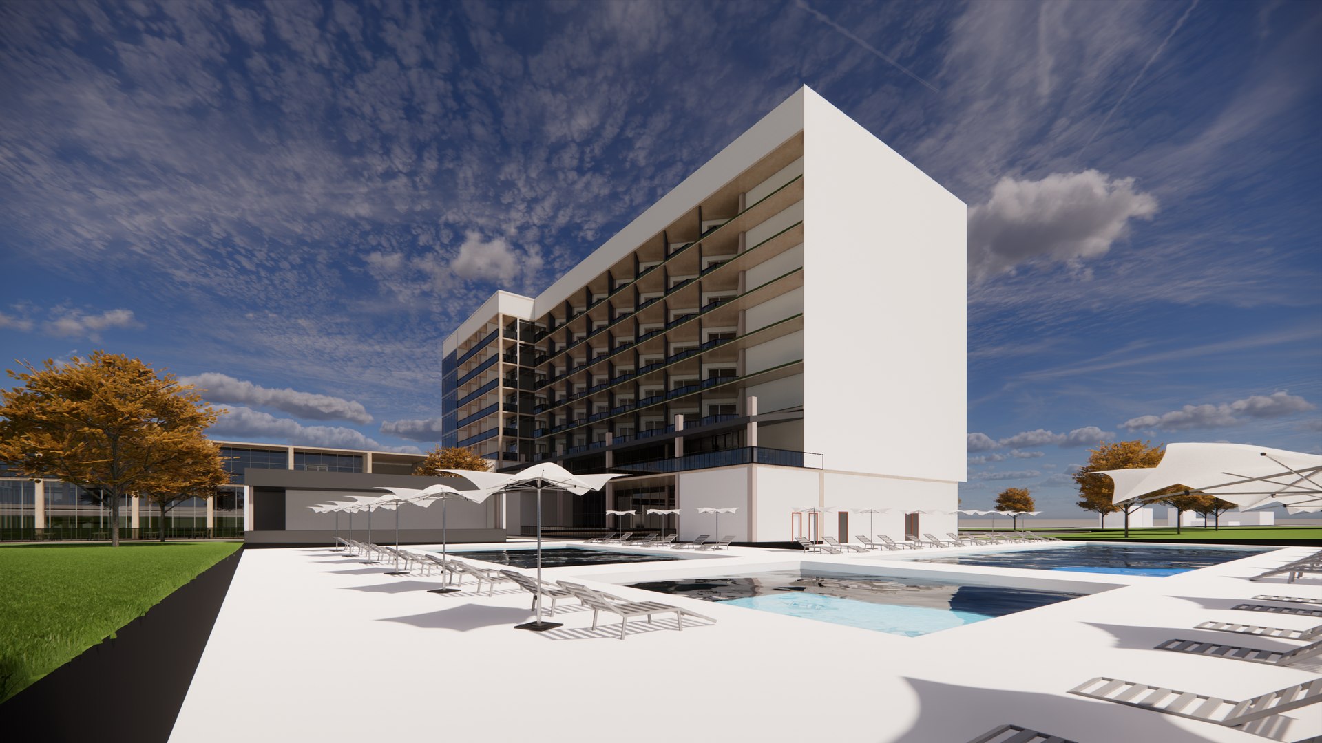 Hotel And Shopping Mall High Technical Detailed Revit Project Model ...