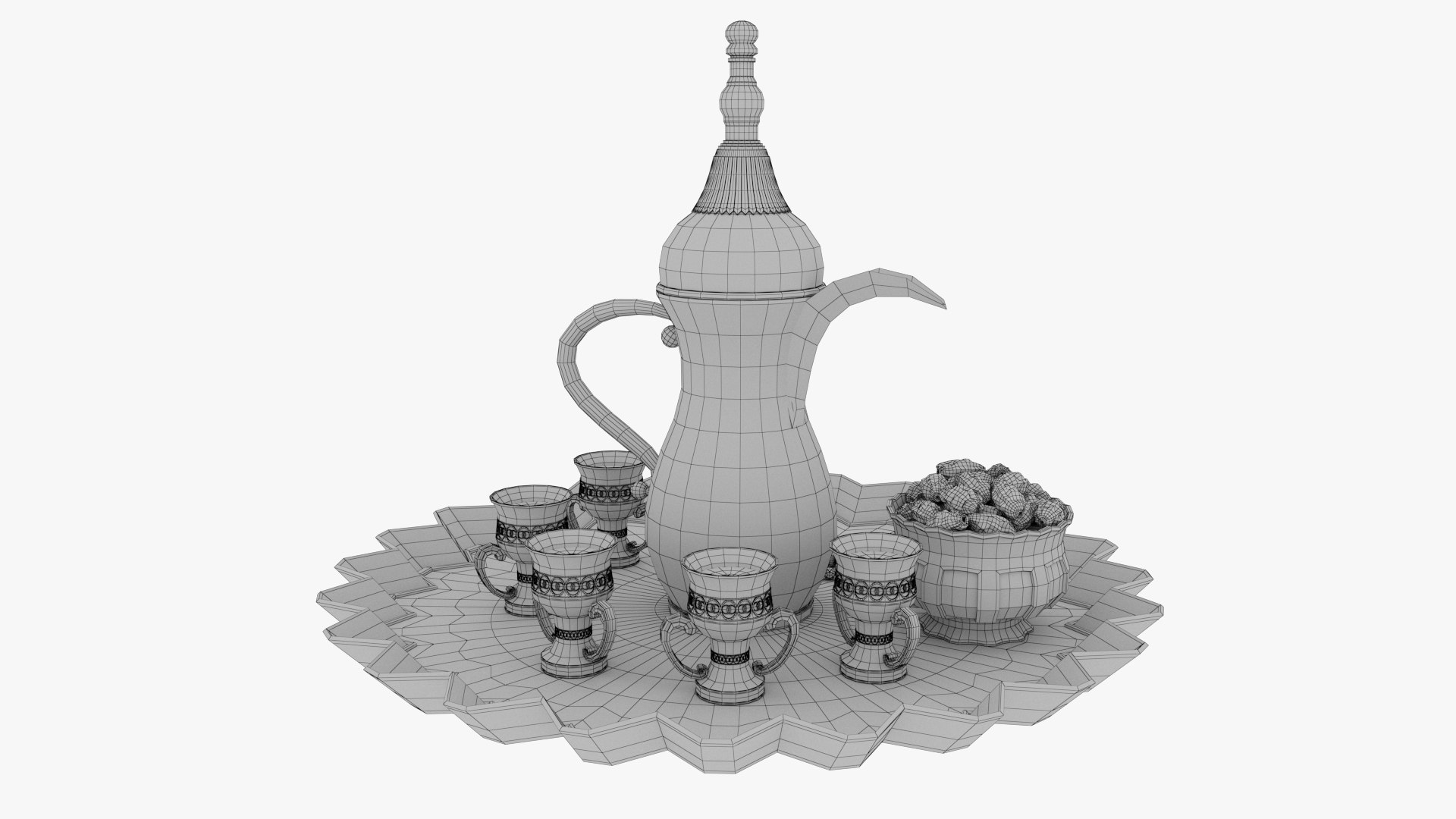 3D Arabic Dallah Ramadan Set Model - TurboSquid 2253537