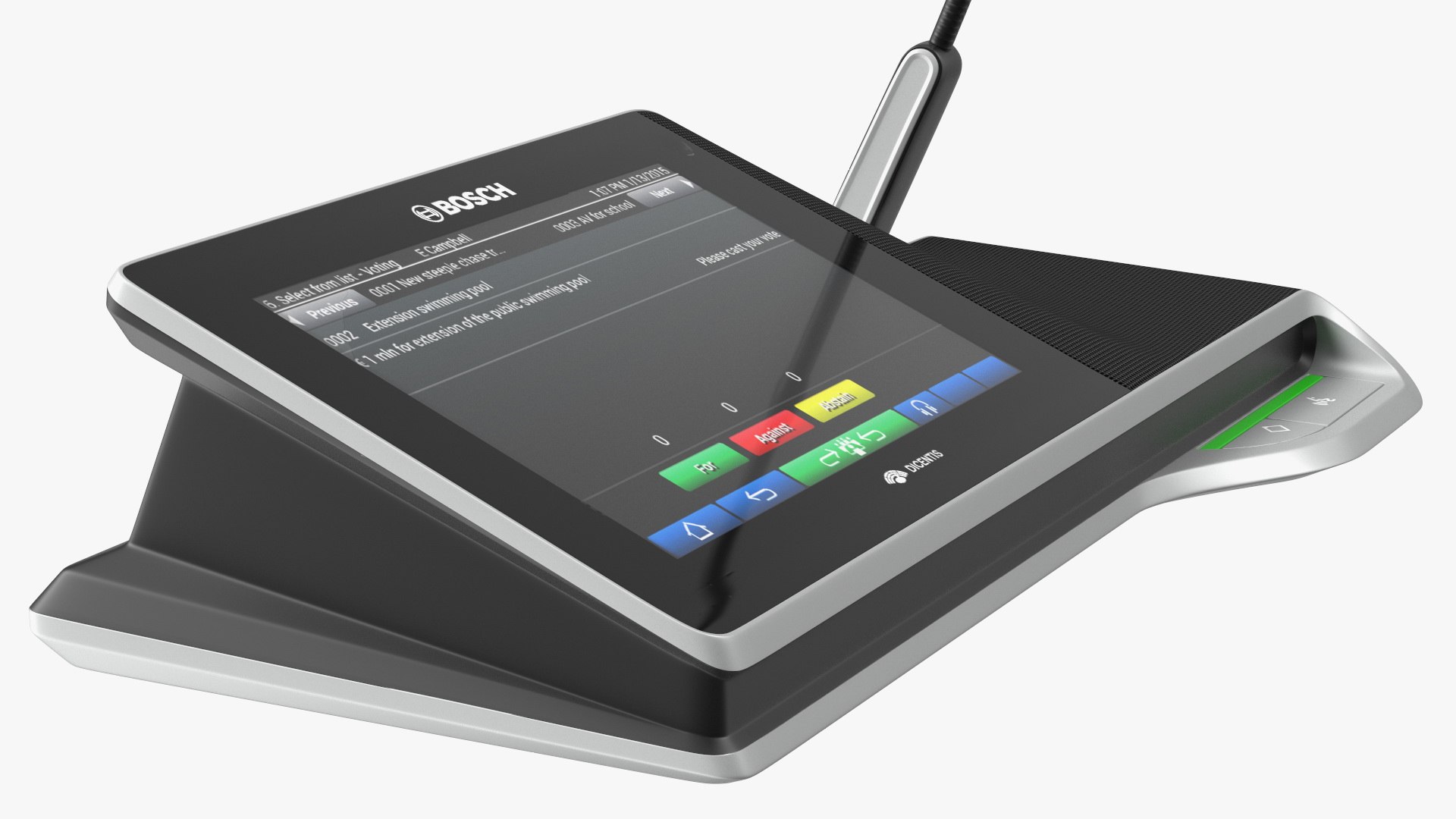 3D model Bosch Dicentis Multimedia Device with Stem Microphone - TurboSquid 1797844