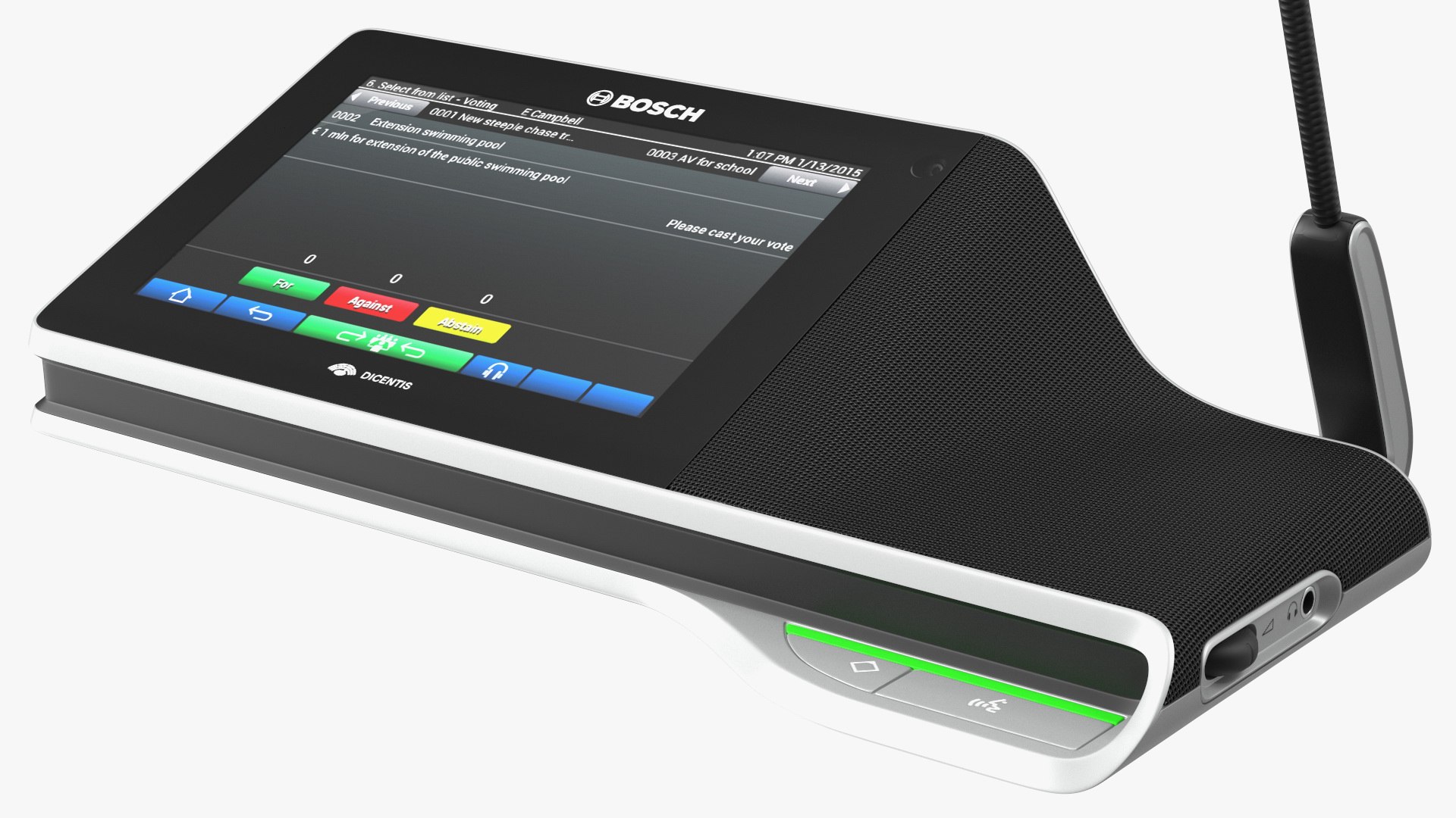 3D model Bosch Dicentis Multimedia Device with Stem Microphone - TurboSquid 1797844