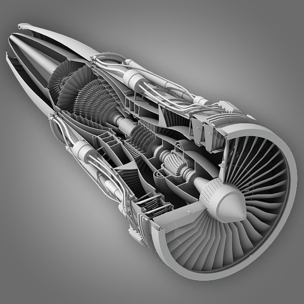 3ds max jet engine cutaway cuts