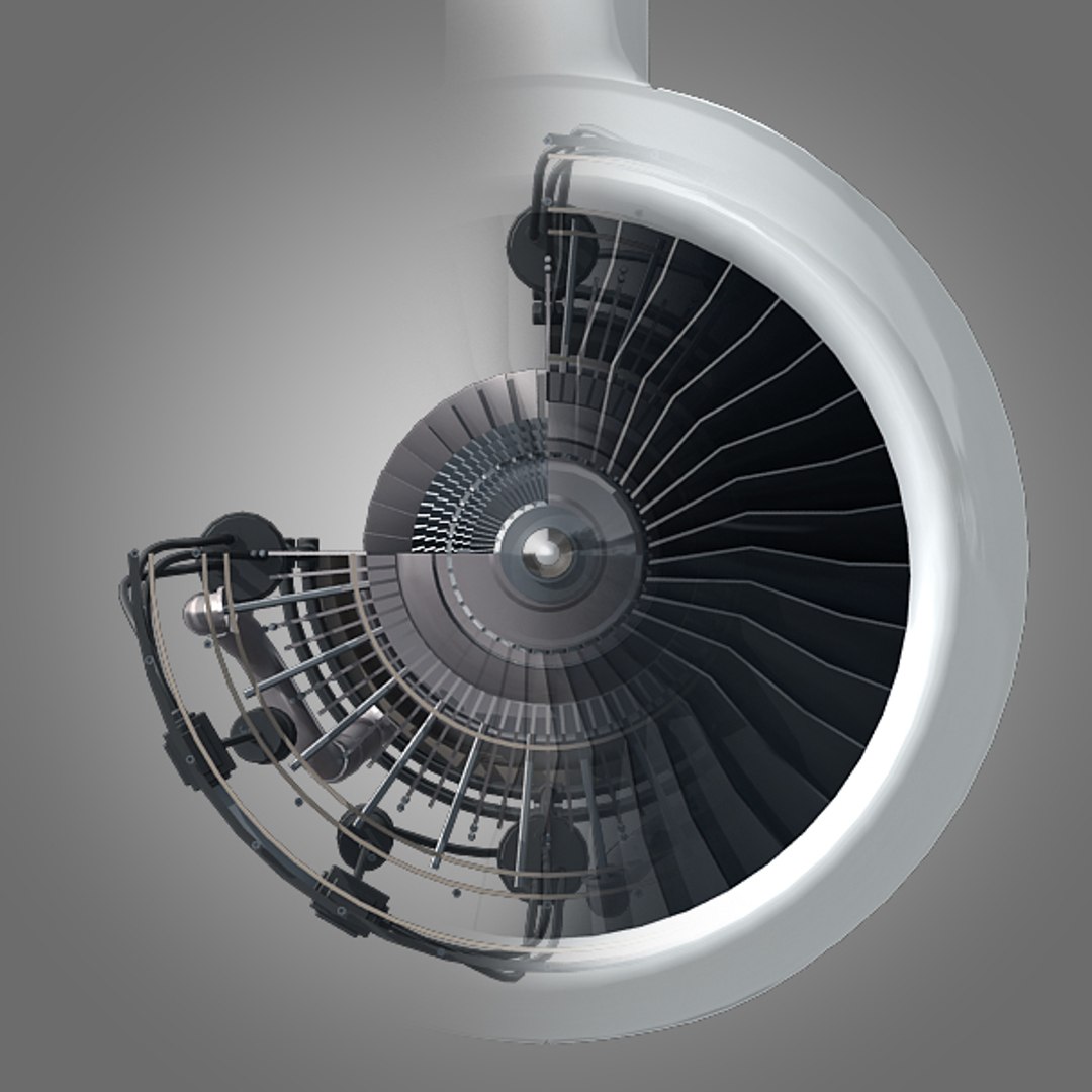 3ds Max Jet Engine Cutaway Cuts