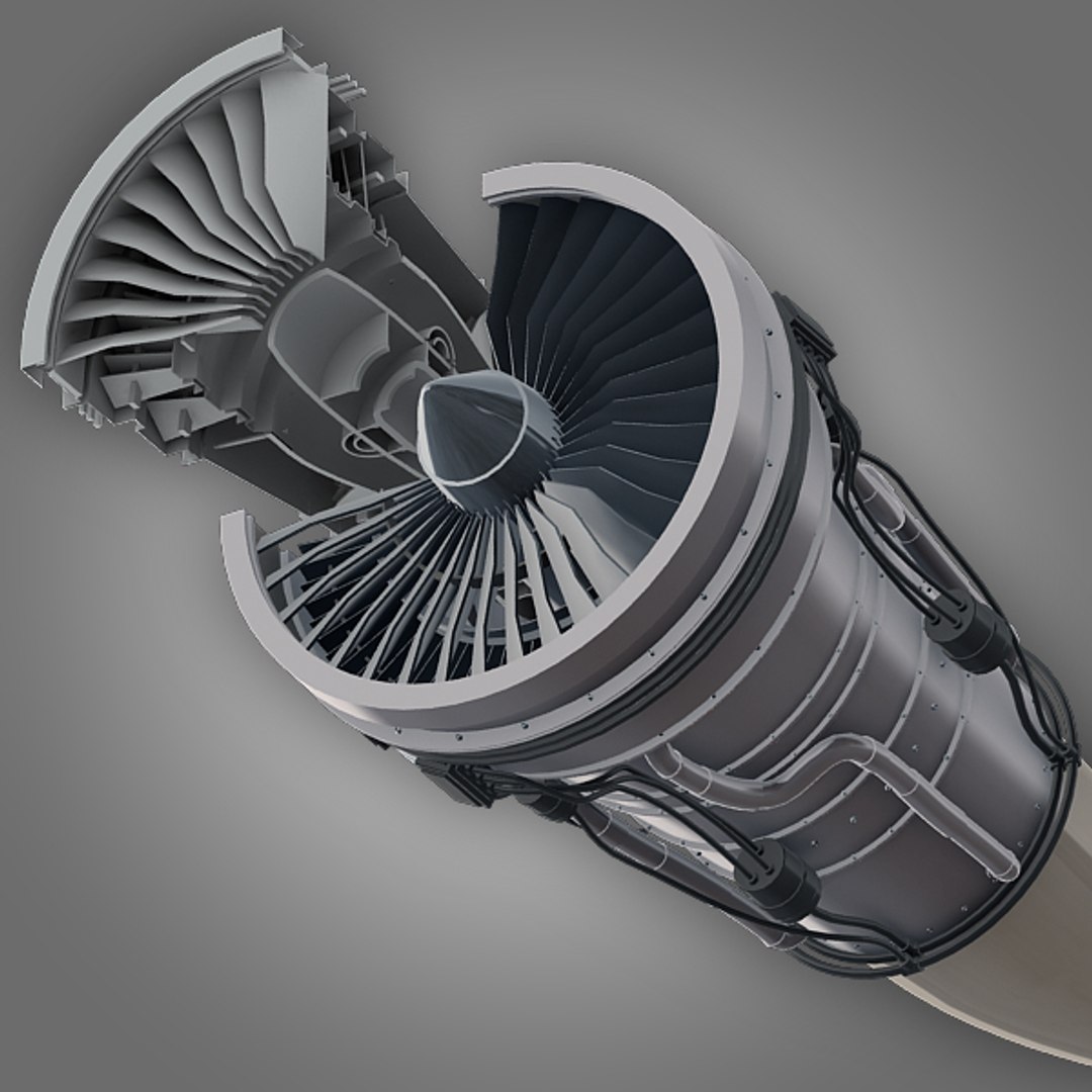 3ds Max Jet Engine Cutaway Cuts
