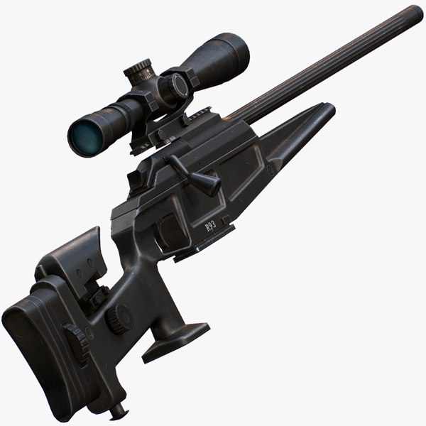 modelo 3d Rifle de francotirador Blaser R93 - LowPoly Mobile Ready ...