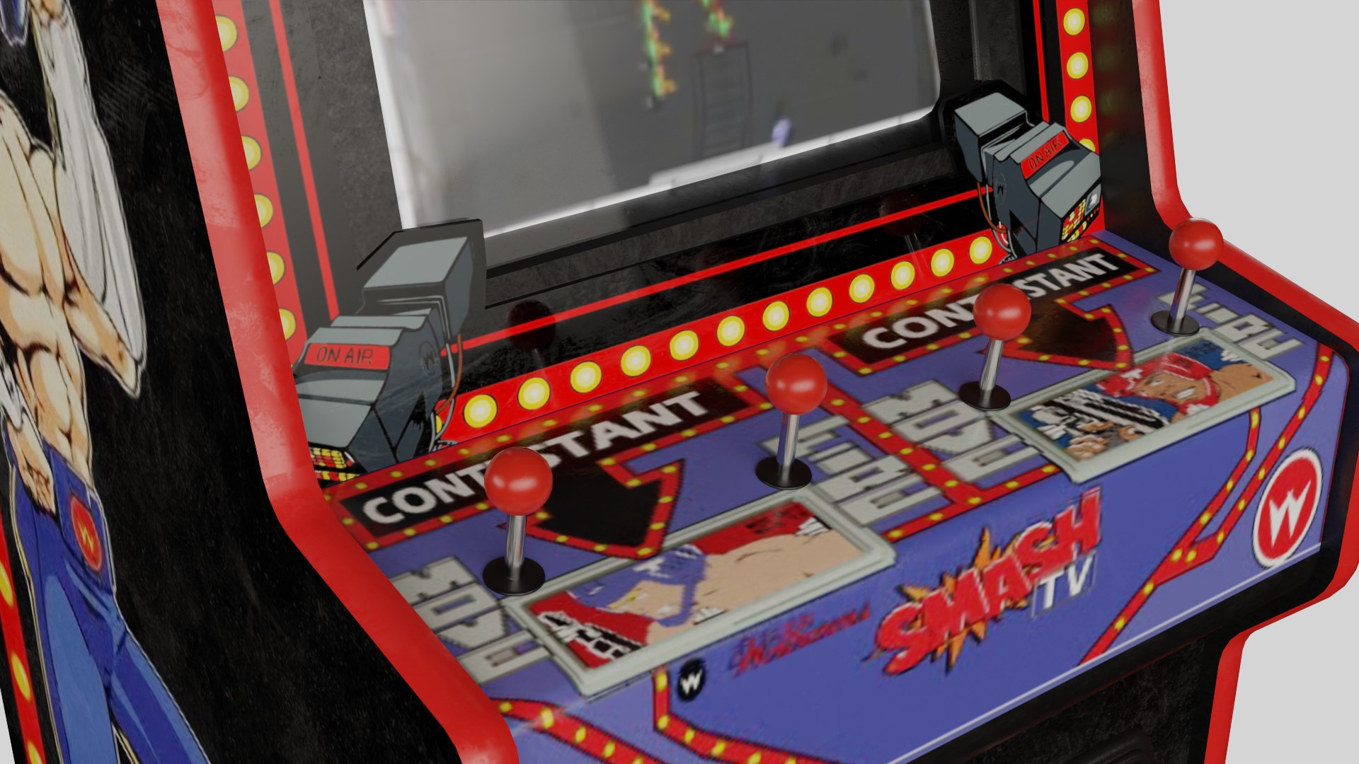 SmashTV Arcade Cabinet Retro Model - TurboSquid 2427128