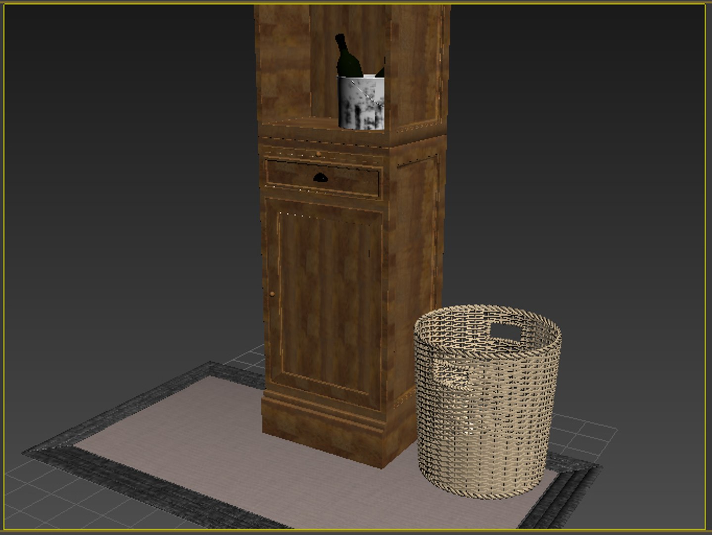 3D Modular Bar Cabinet Tower - TurboSquid 1197624