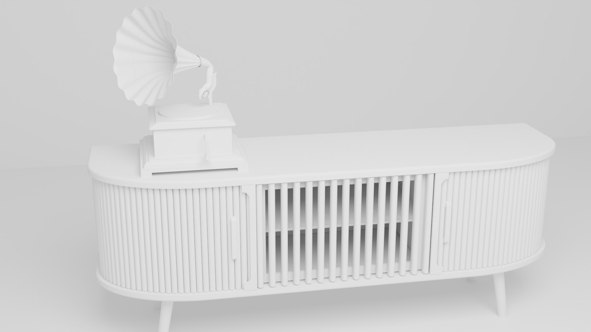 3D Gramophone And Console Model - TurboSquid 2384033