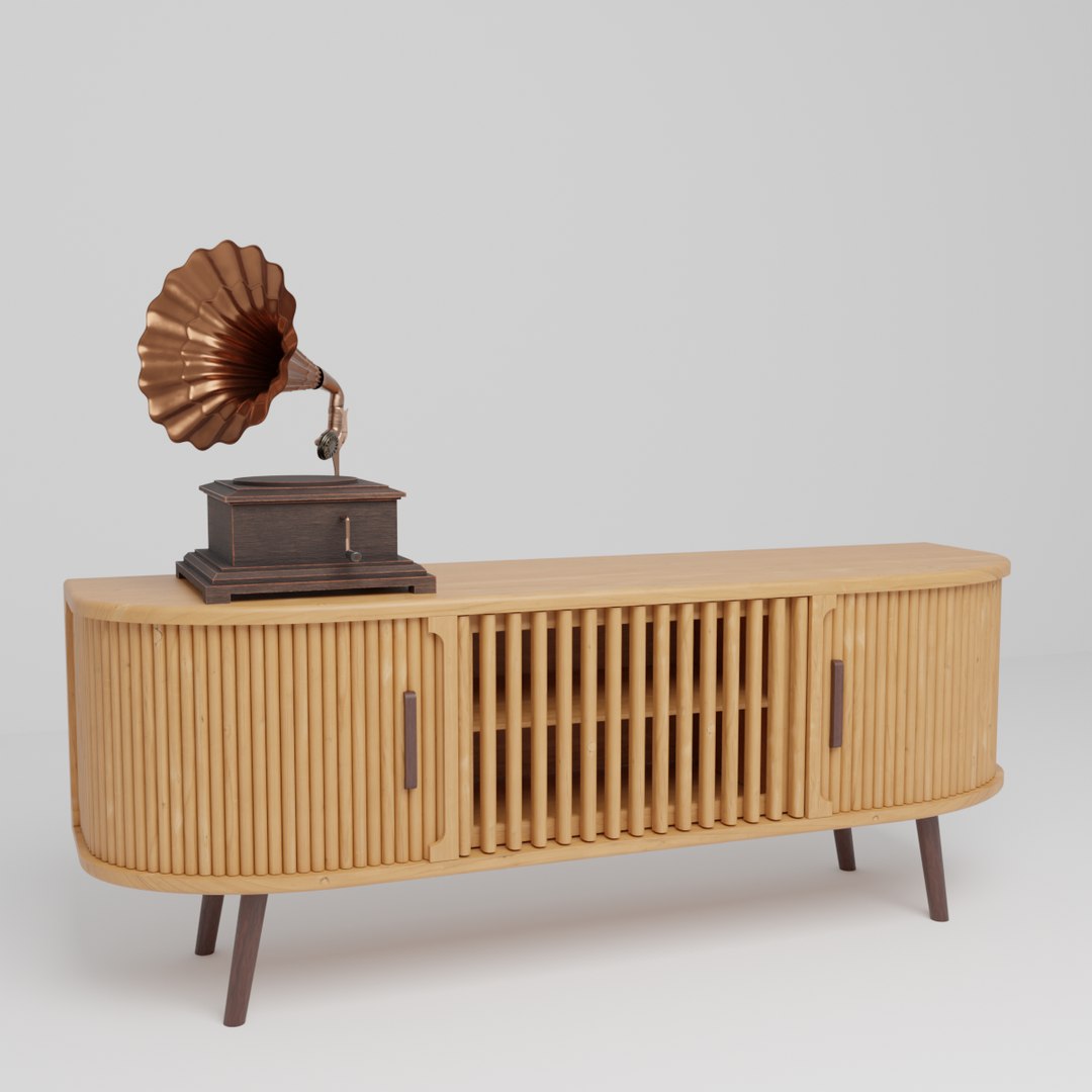 3D Gramophone And Console Model - TurboSquid 2384033