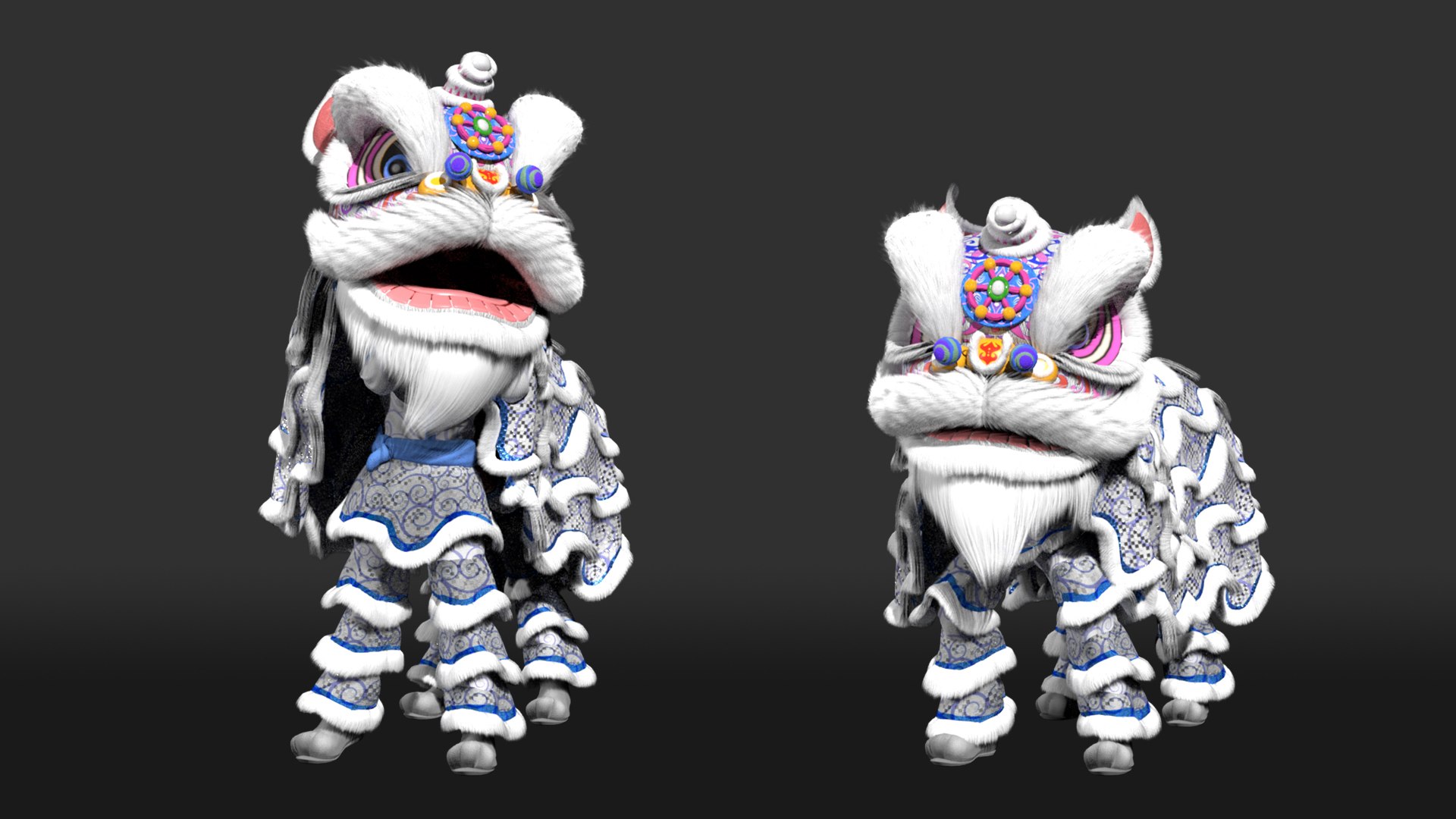 3D Lion Dance Lunar New Year - TurboSquid 2325226
