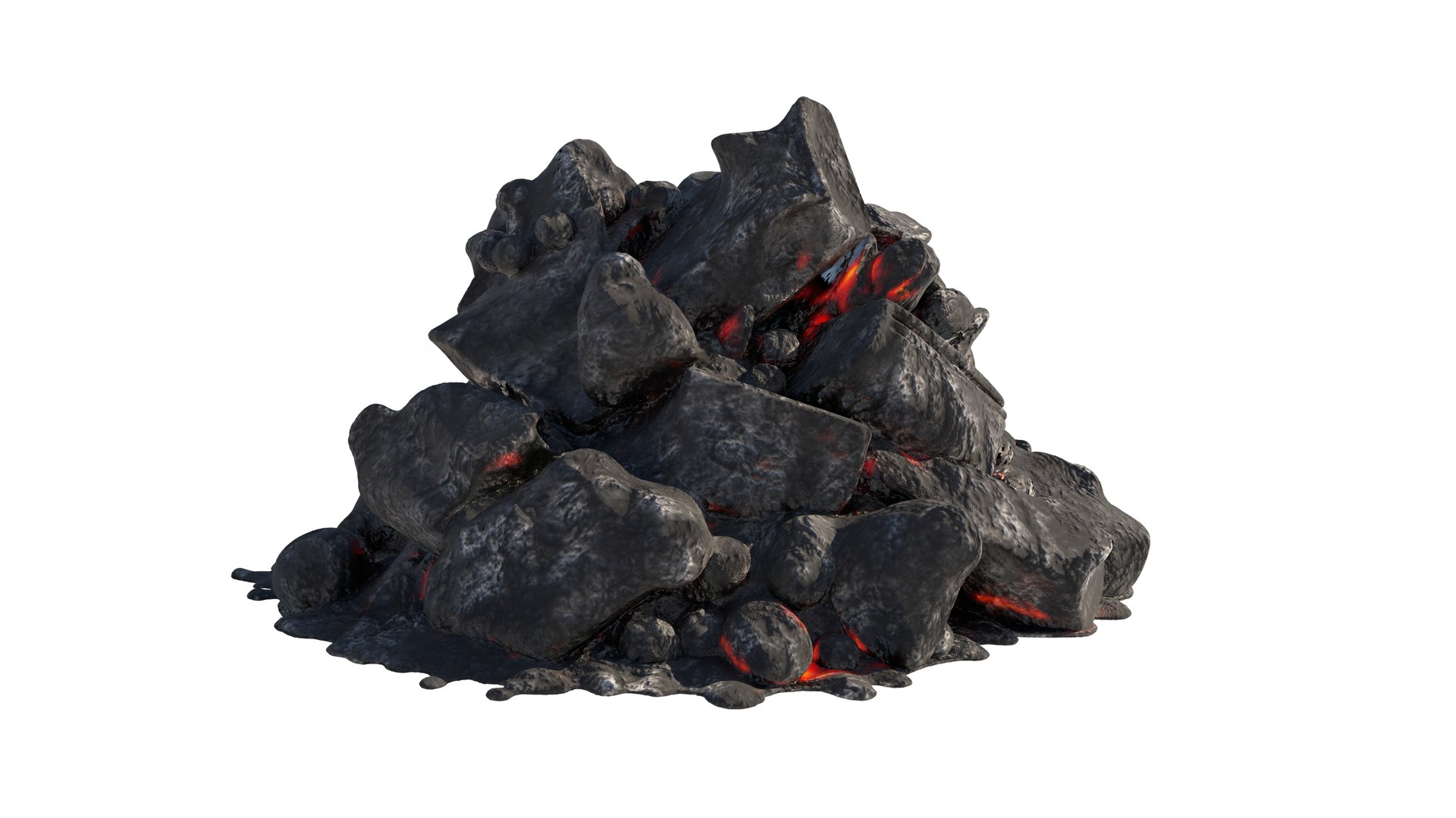 Lit Coal Pile 3D Model - TurboSquid 2437816