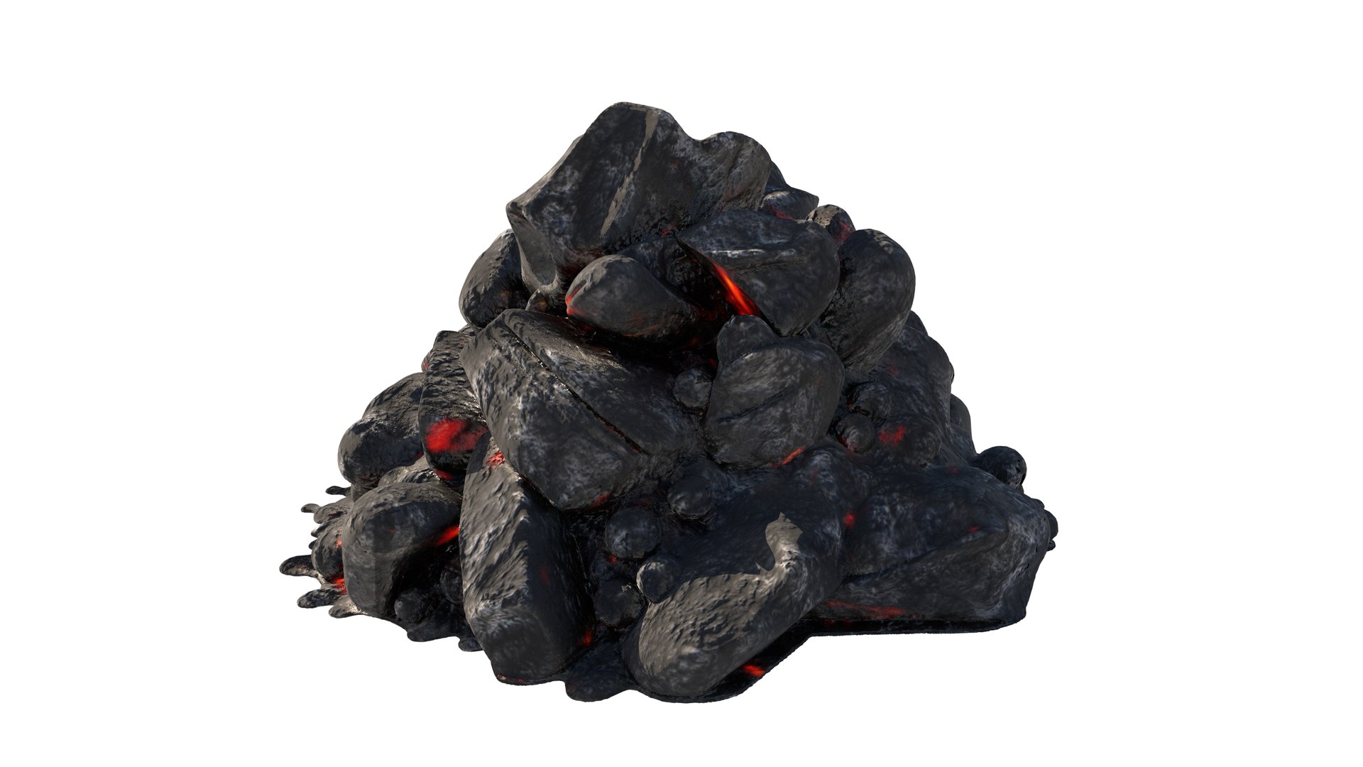 Lit Coal Pile 3D Model - TurboSquid 2437816