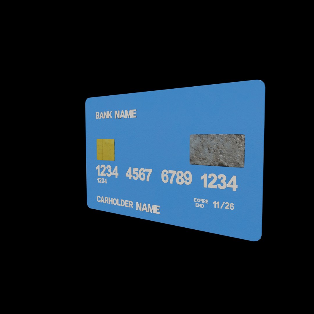Credit Card 3D Model 3D - TurboSquid 2365868