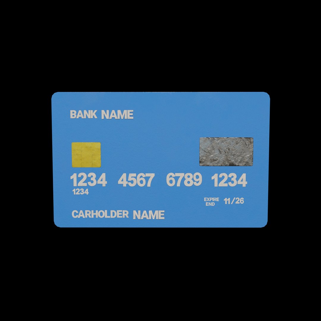 Credit Card 3D Model 3D - TurboSquid 2365868