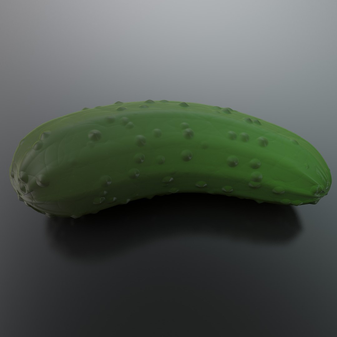 Pickle Cucumber Displacement 3d Model