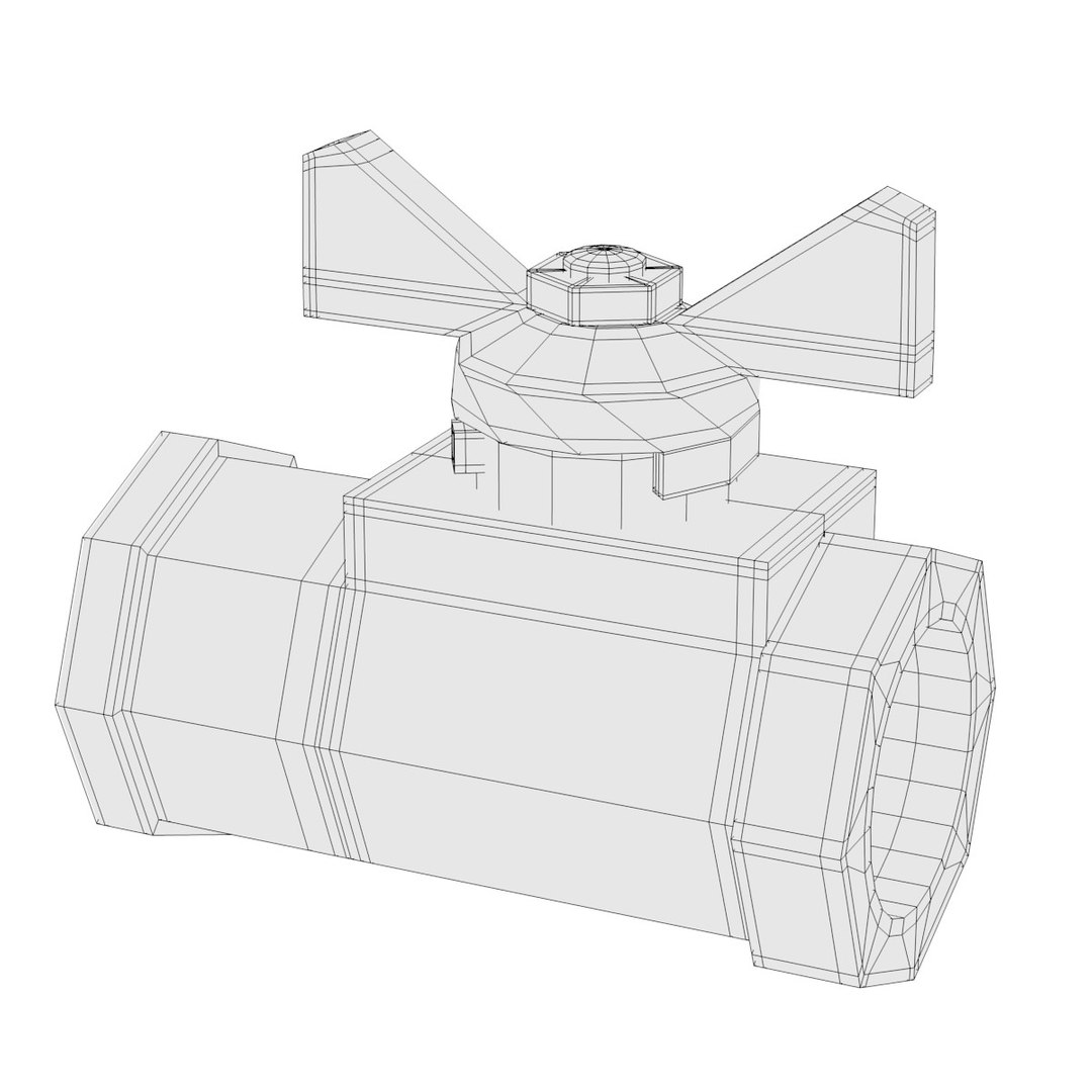 3d Valve Water Model