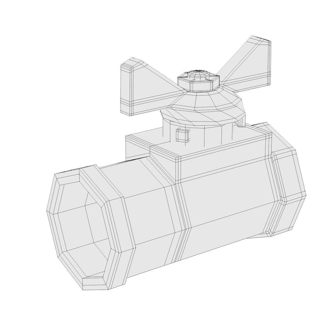 3d Valve Water Model