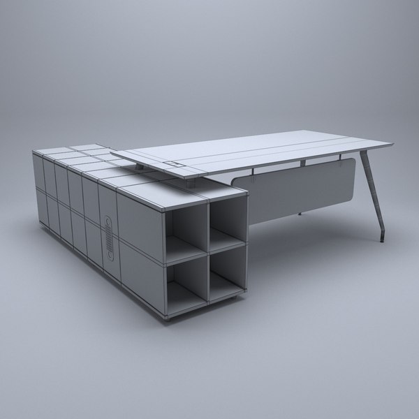 3D office table desk - TurboSquid 1383575
