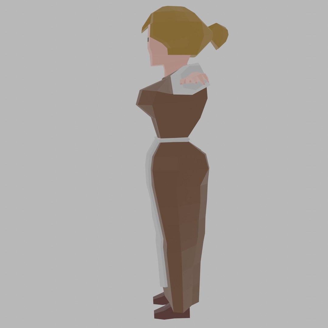 Low Poly Medieval Peasant Woman Rigged 4 3D model - TurboSquid 2168553