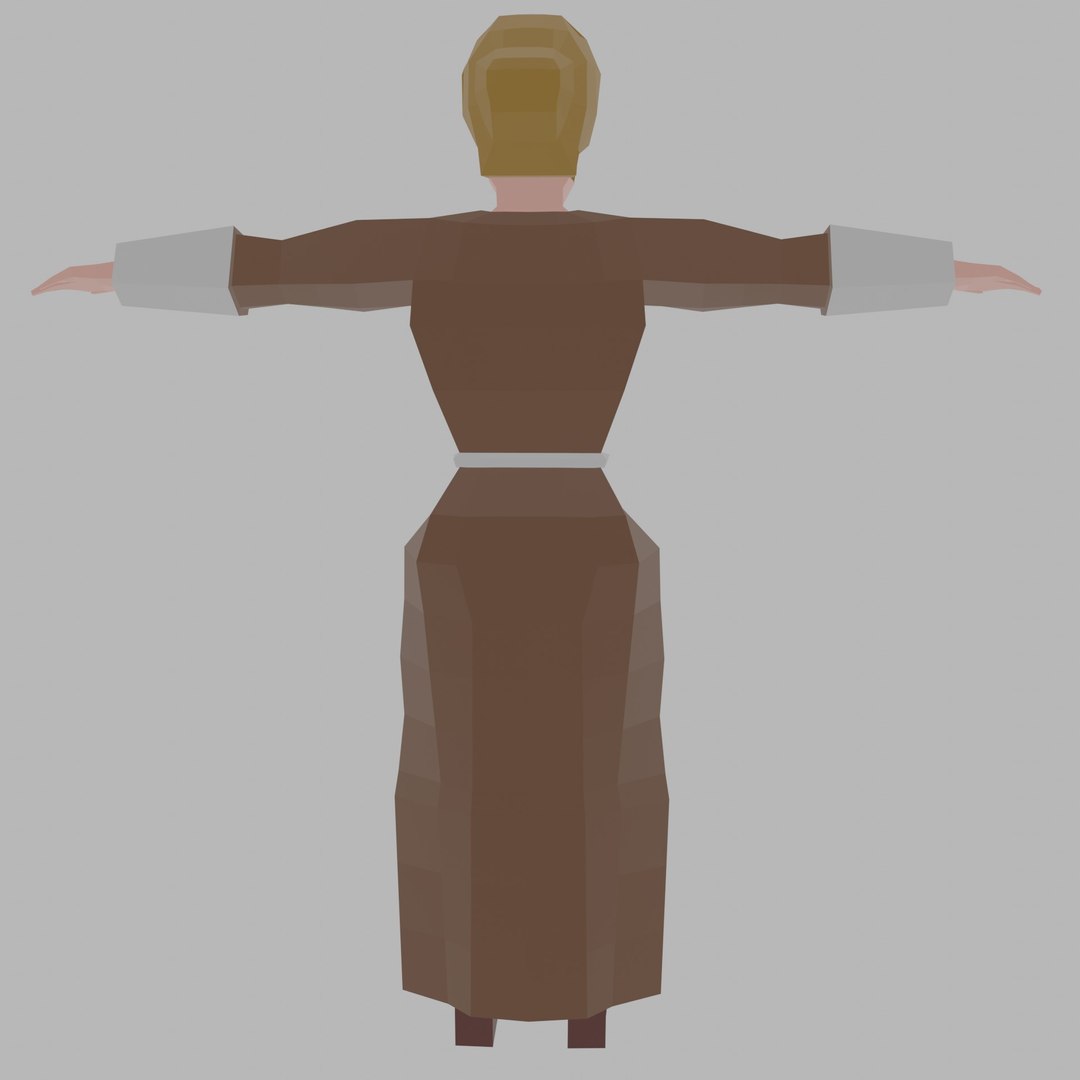 Low Poly Medieval Peasant Woman Rigged 4 3D model - TurboSquid 2168553