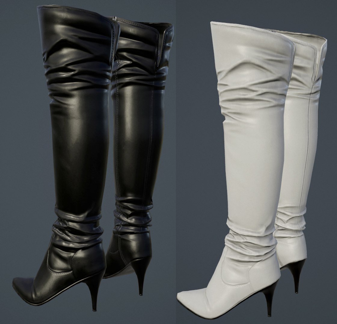 3D Boots Hight Heel Model - TurboSquid 1483350