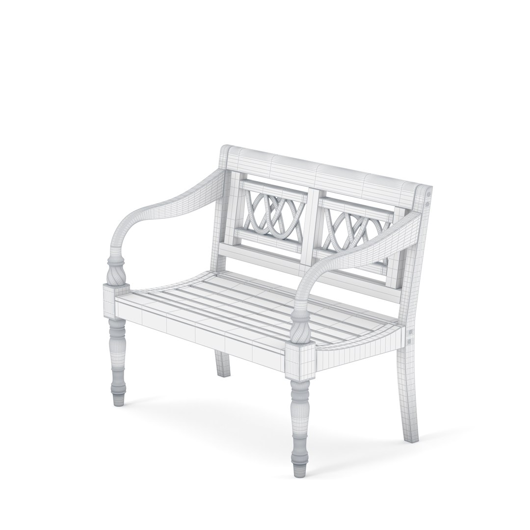 Farmhouse Bench Model - TurboSquid 2386878