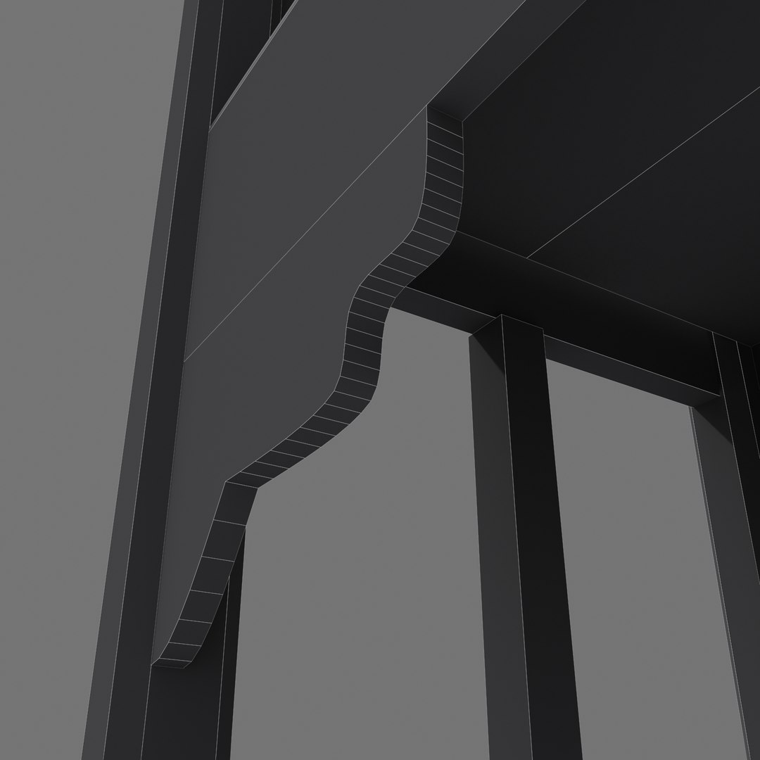 Medieval Bench 3d Model