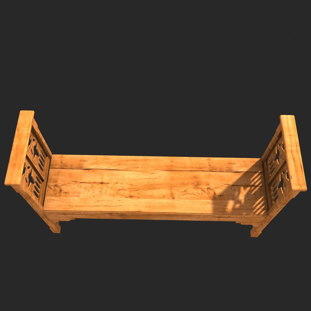 Medieval Bench 3d Model