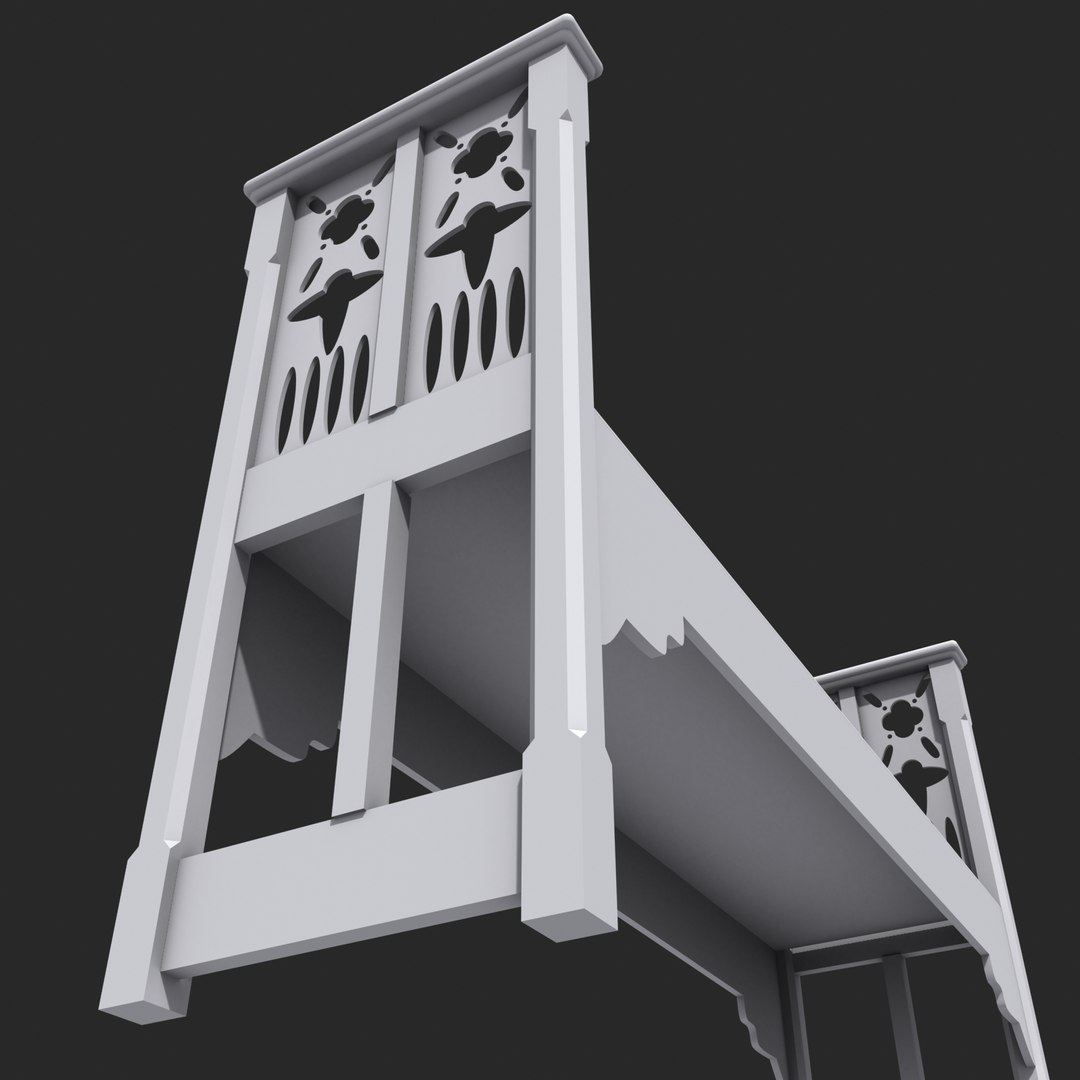 Medieval Bench 3d Model