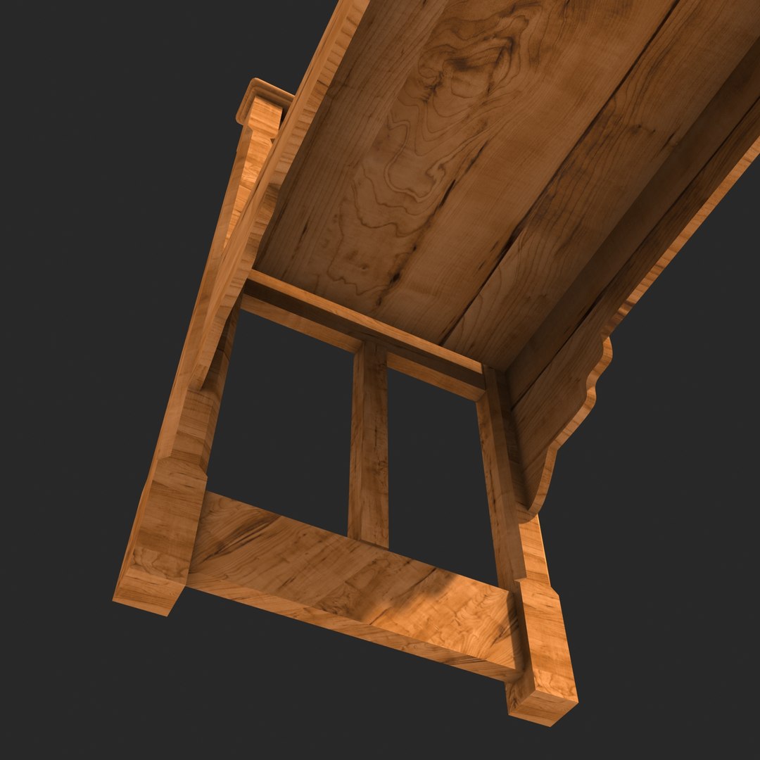 Medieval Bench 3d Model