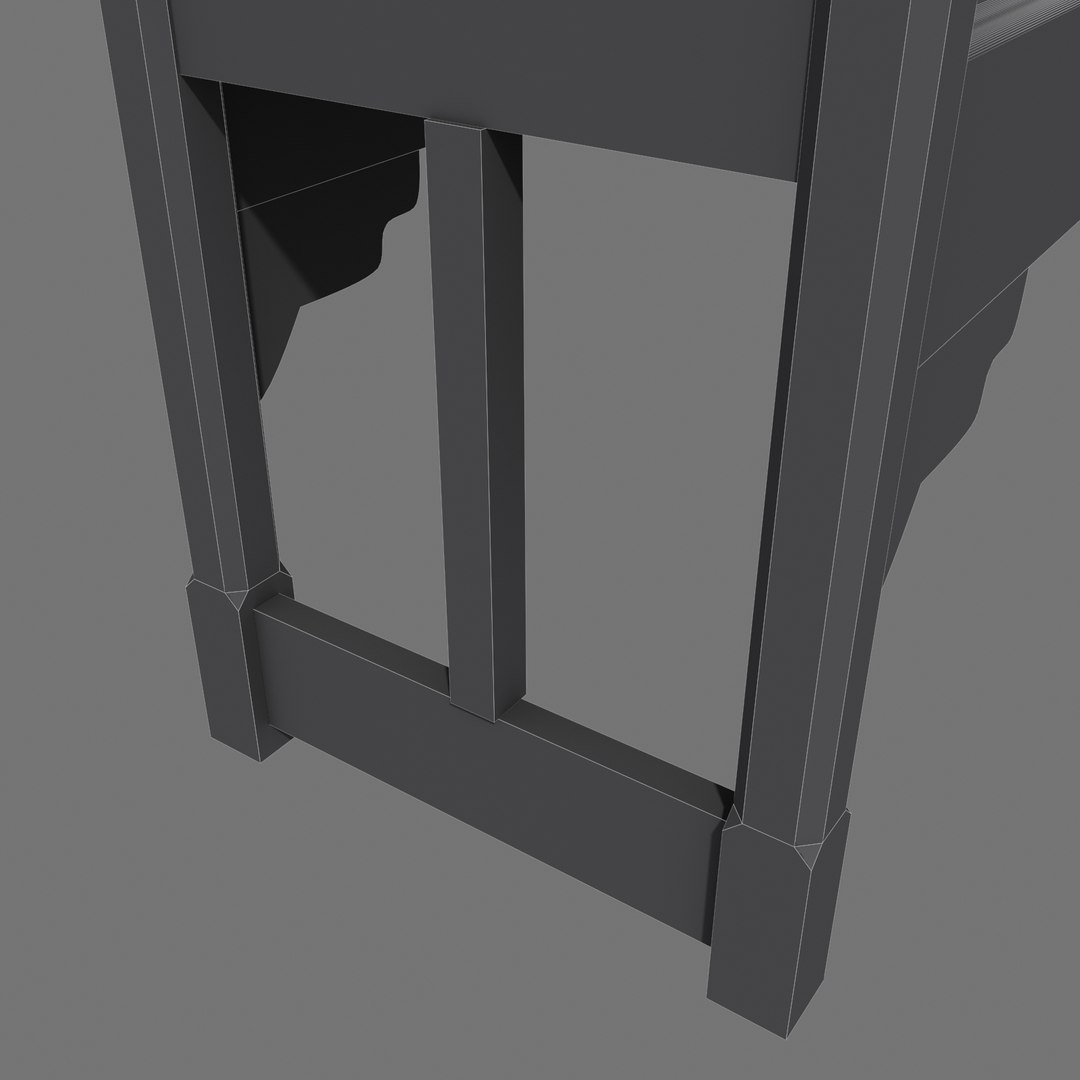 Medieval Bench 3d Model