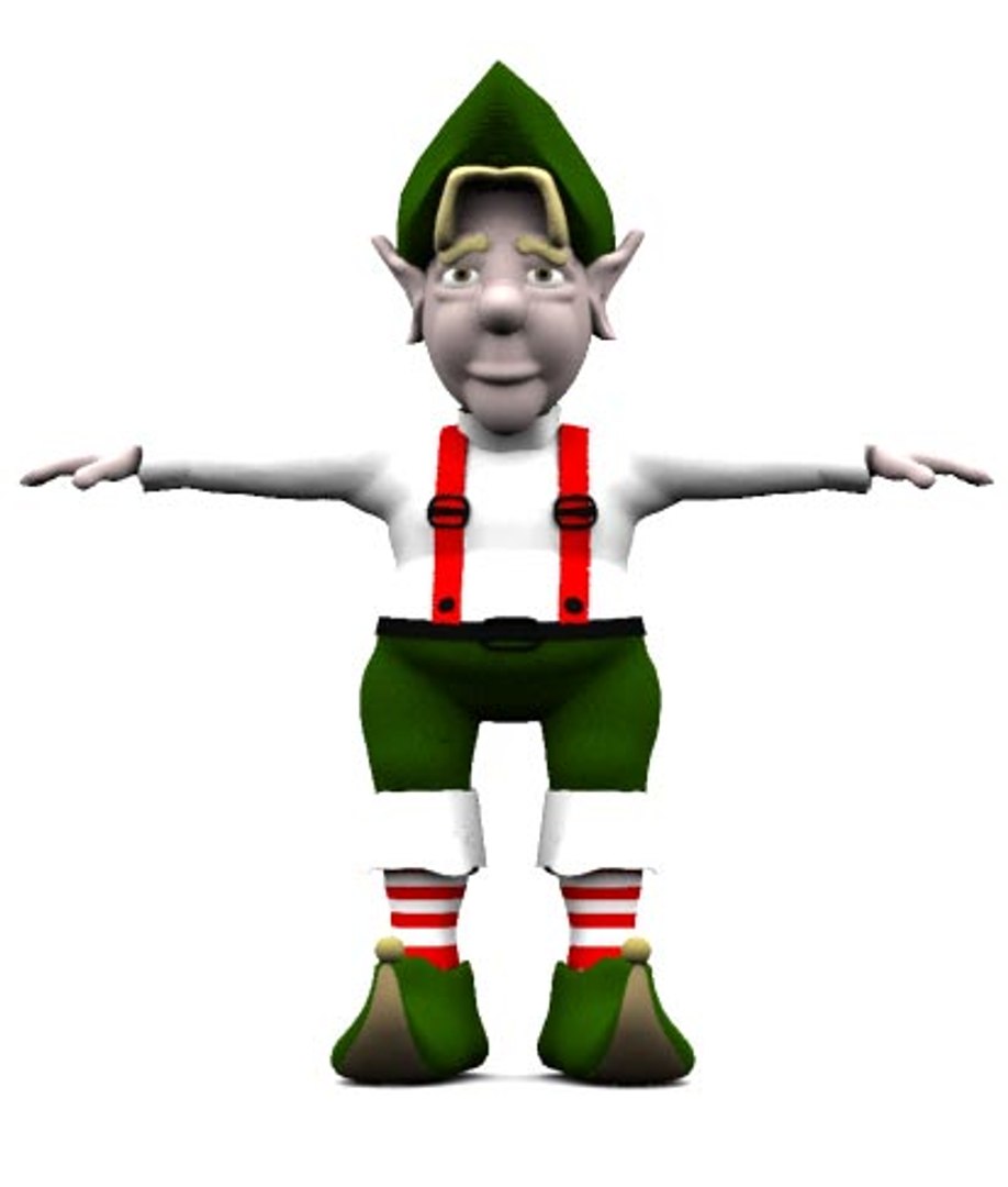 3d model elf holiday