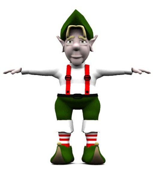 3d model elf holiday
