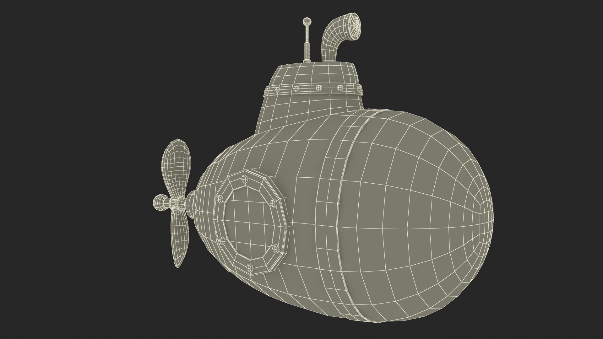 Cartoon Style Submarine Red 3D Model - TurboSquid 2219821