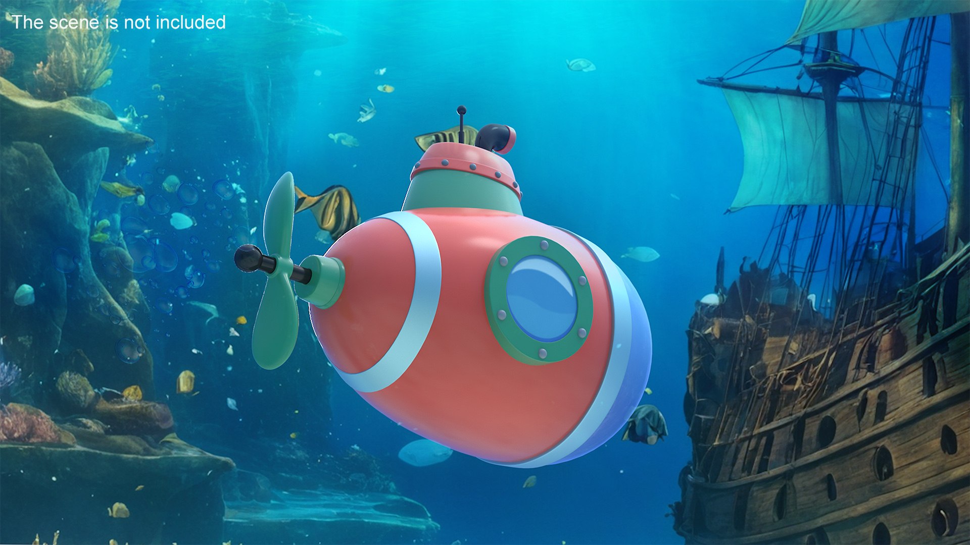 Cartoon Style Submarine Red 3D Model - TurboSquid 2219821