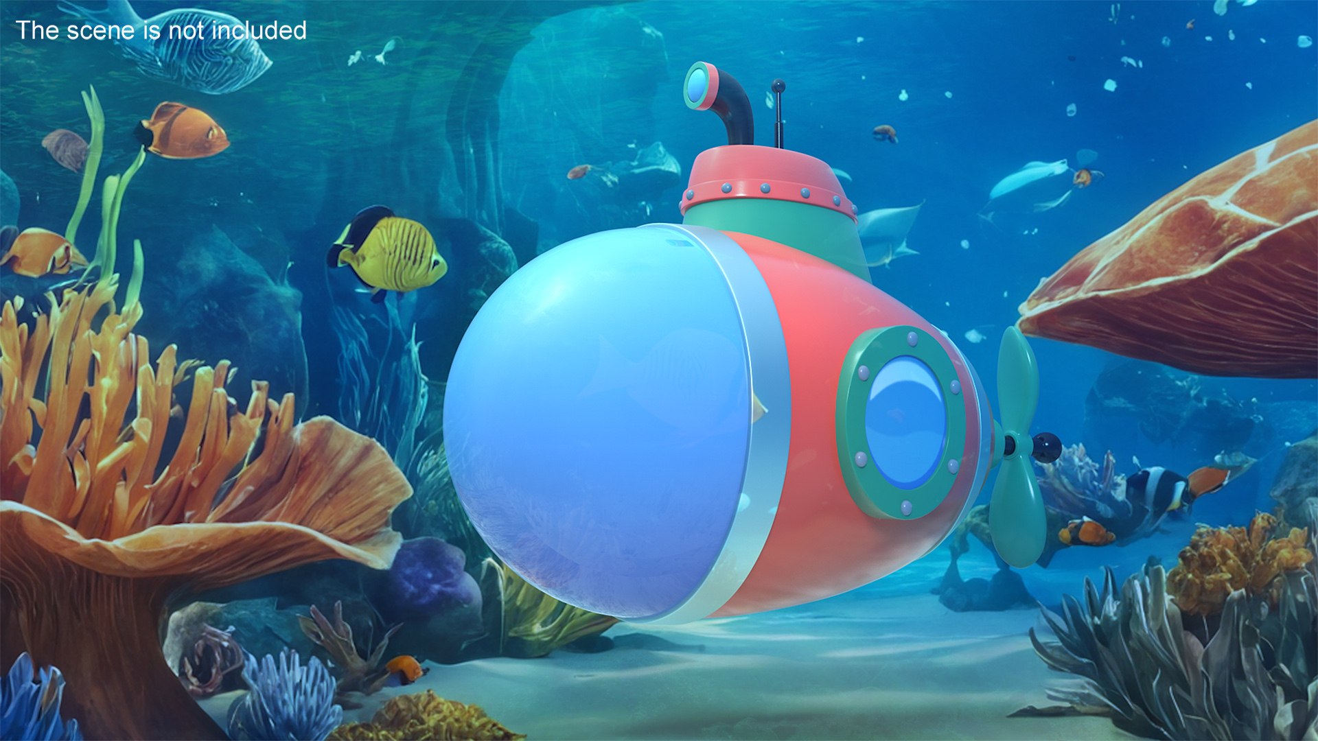 Cartoon Style Submarine Red 3D Model - TurboSquid 2219821