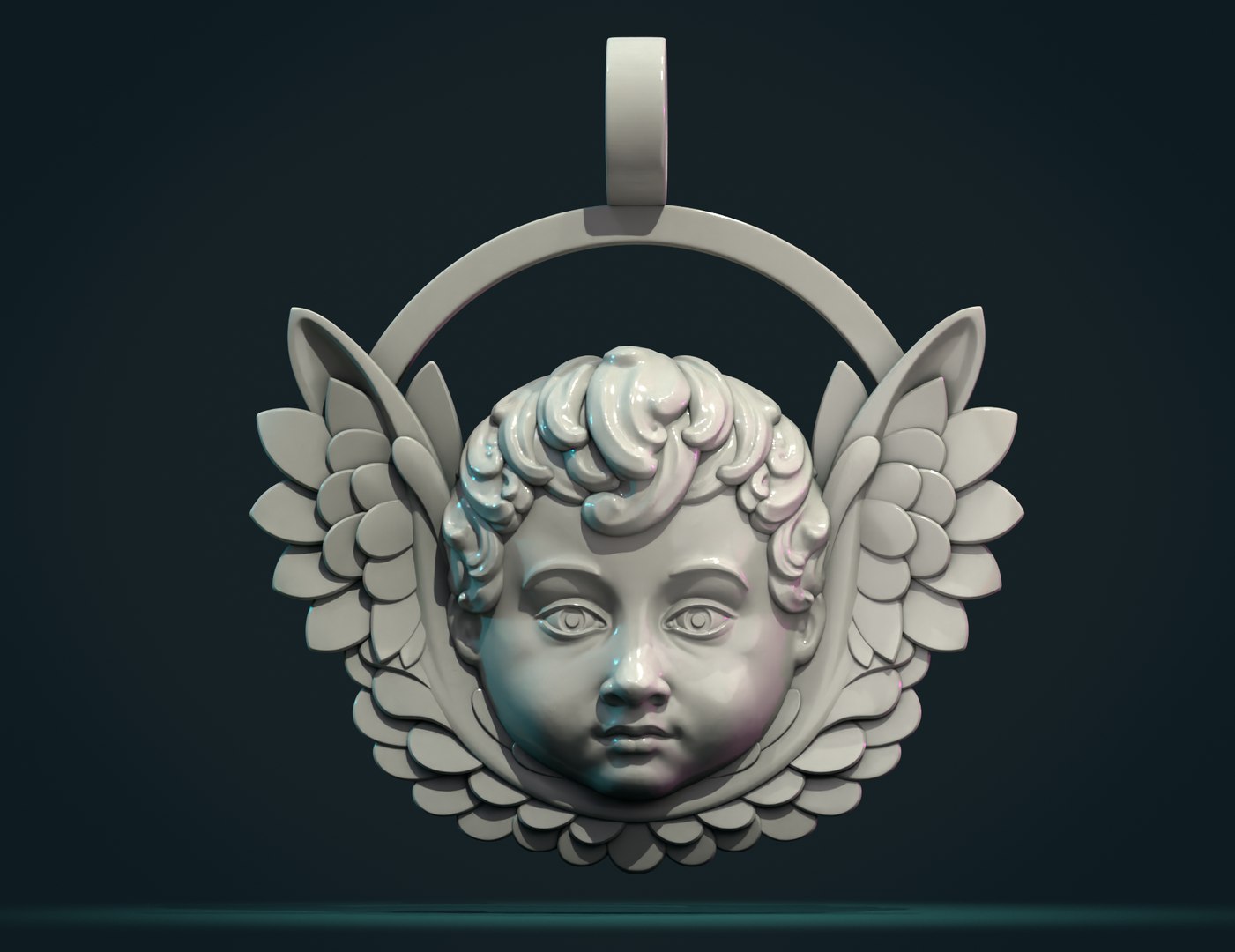 3D Cherub Angel Relief Model - TurboSquid 1930878