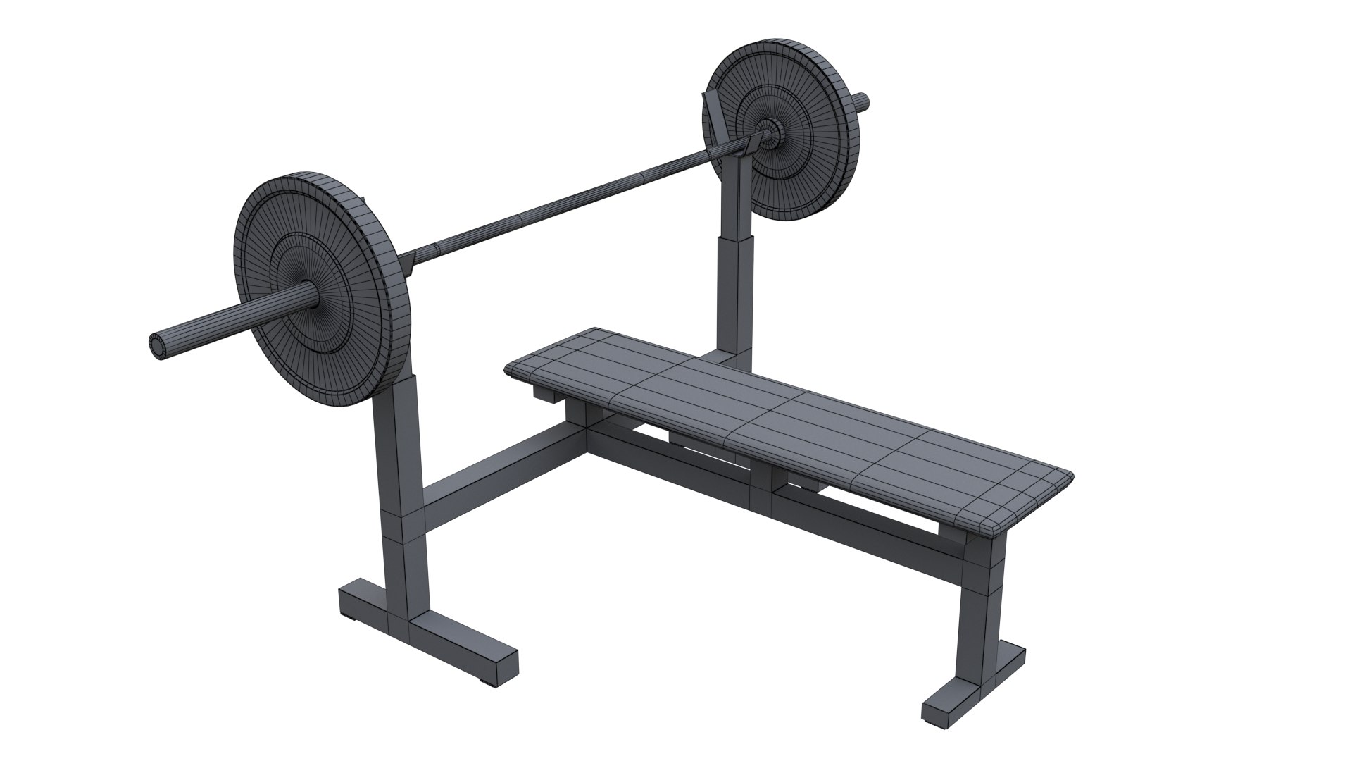 Gym equipment barbell model - TurboSquid 2169327