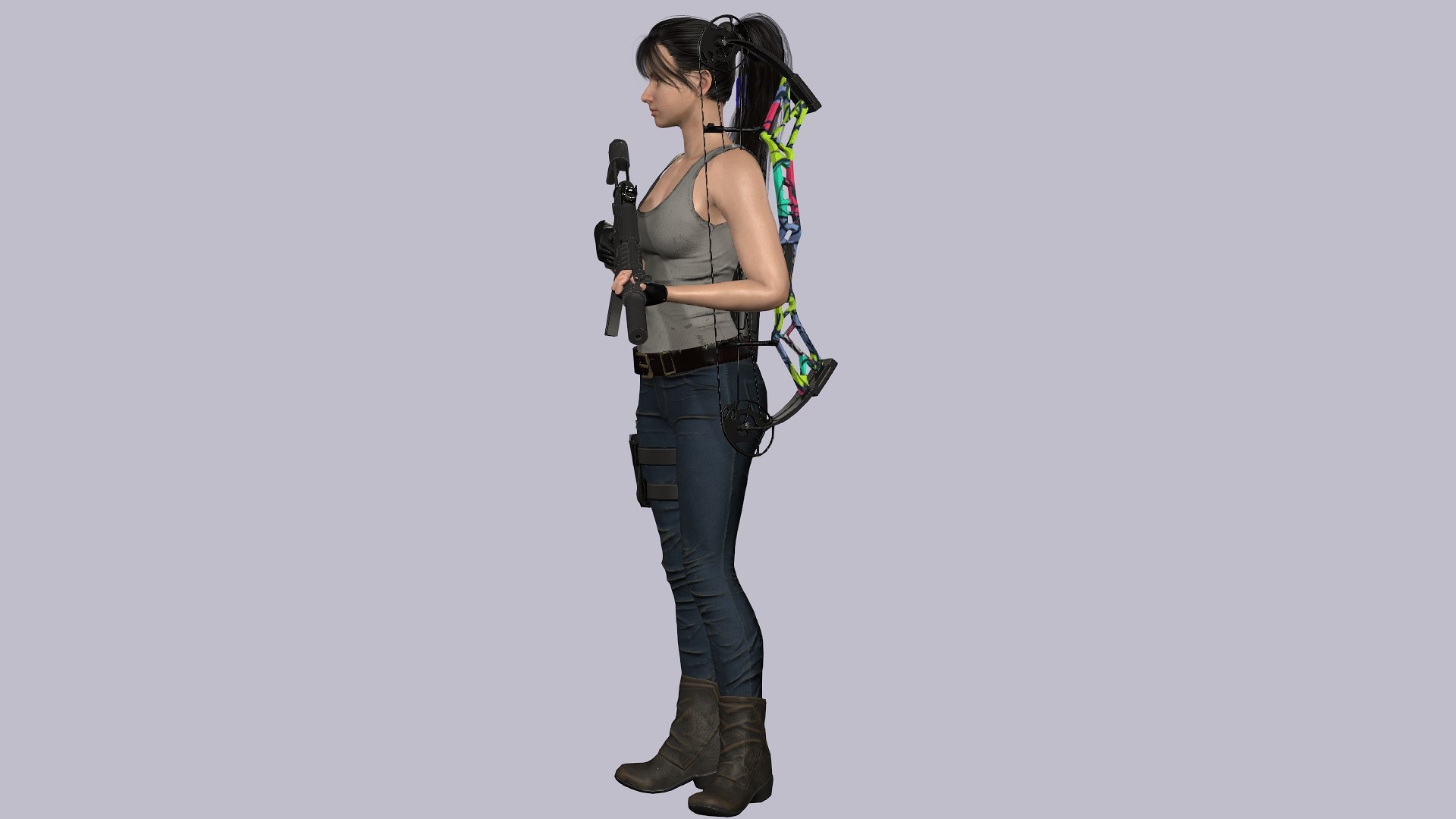 Survivor girl model - TurboSquid 2047038
