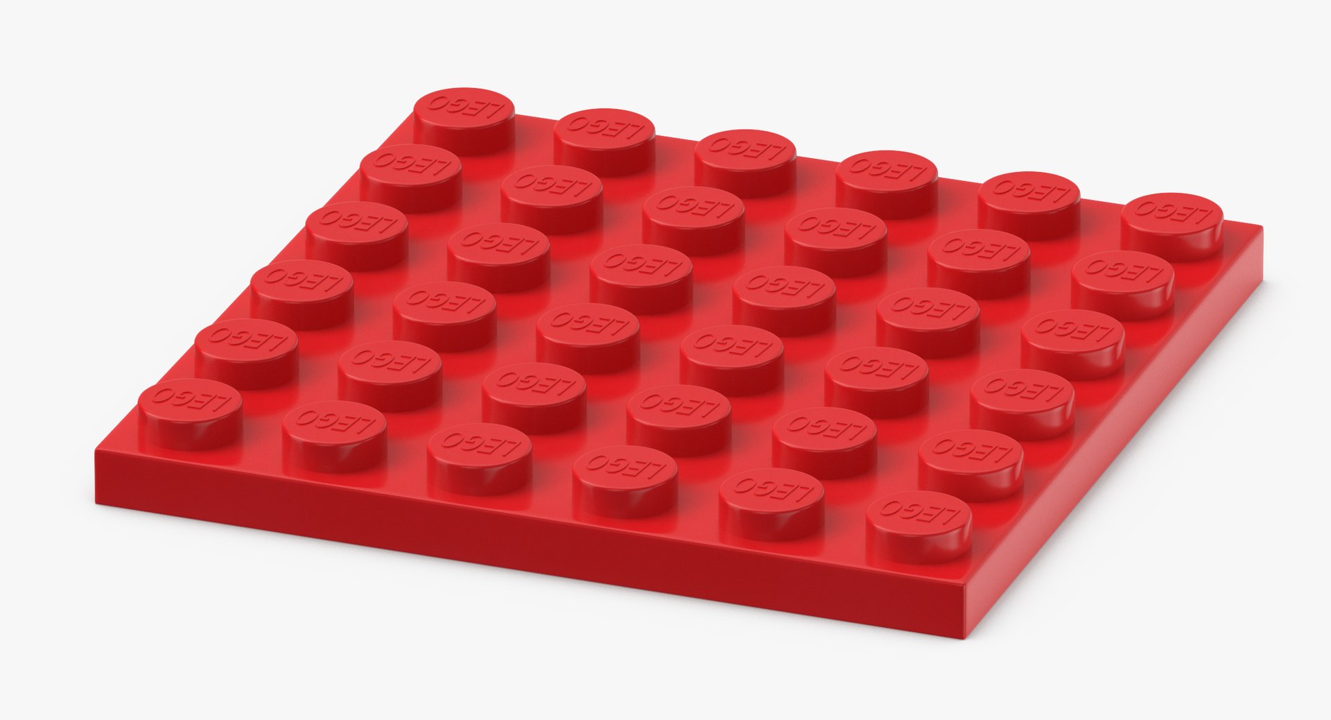 Lego Plate 6x6 Bright 3D - TurboSquid 1409519