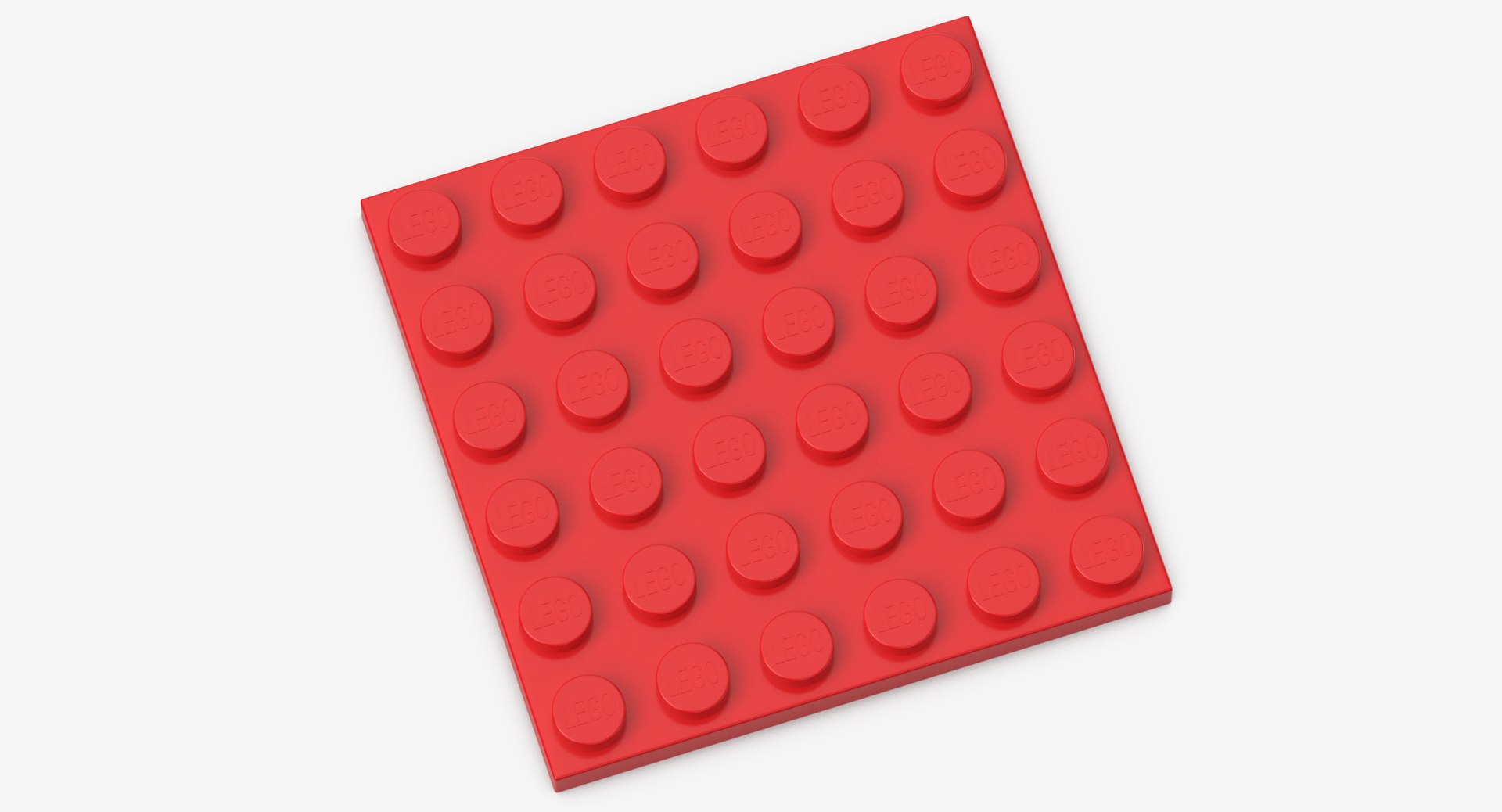 Lego Plate 6x6 Bright 3D - TurboSquid 1409519