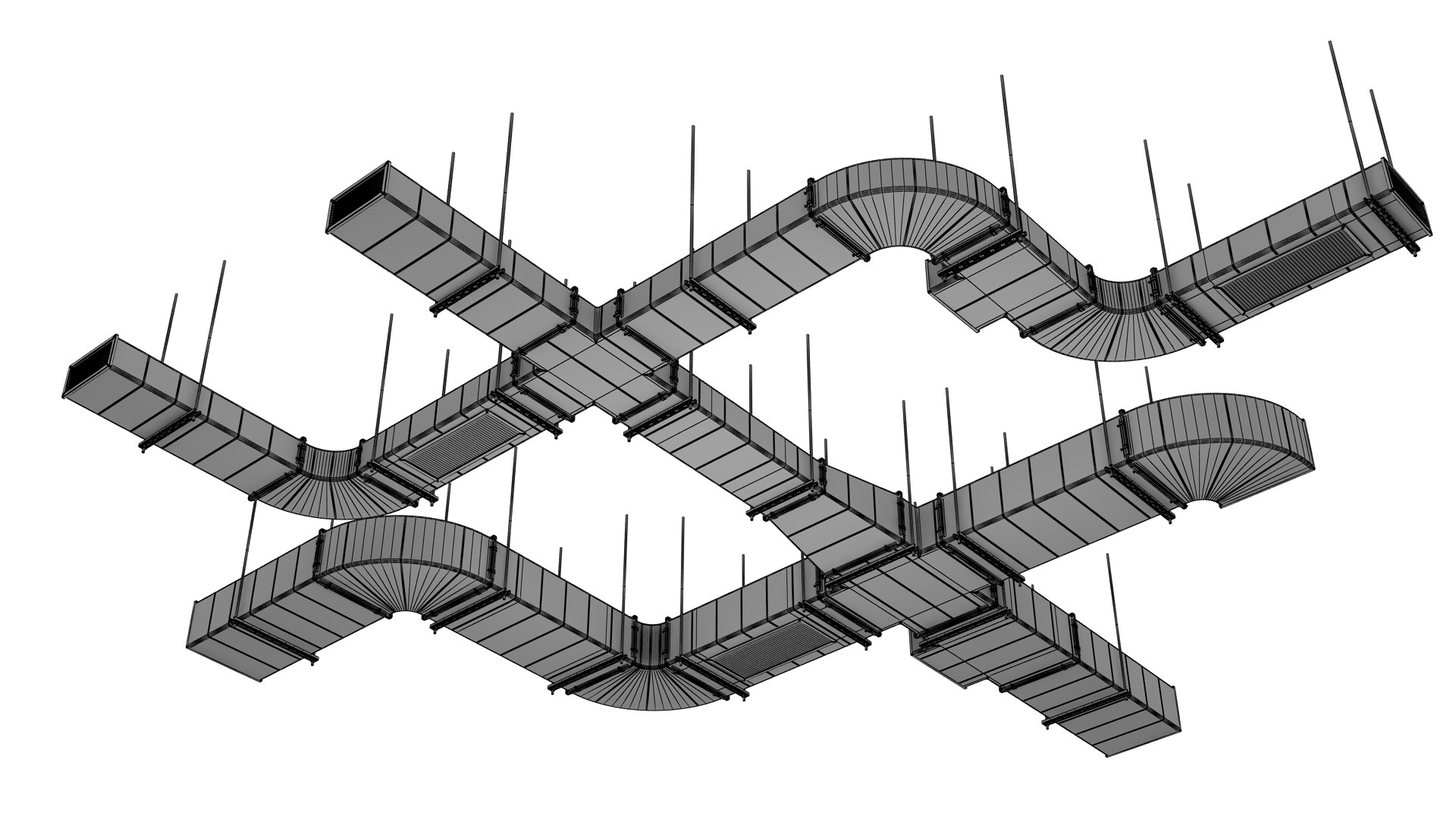 3D Ventilation Ceiling Model - TurboSquid 1583354