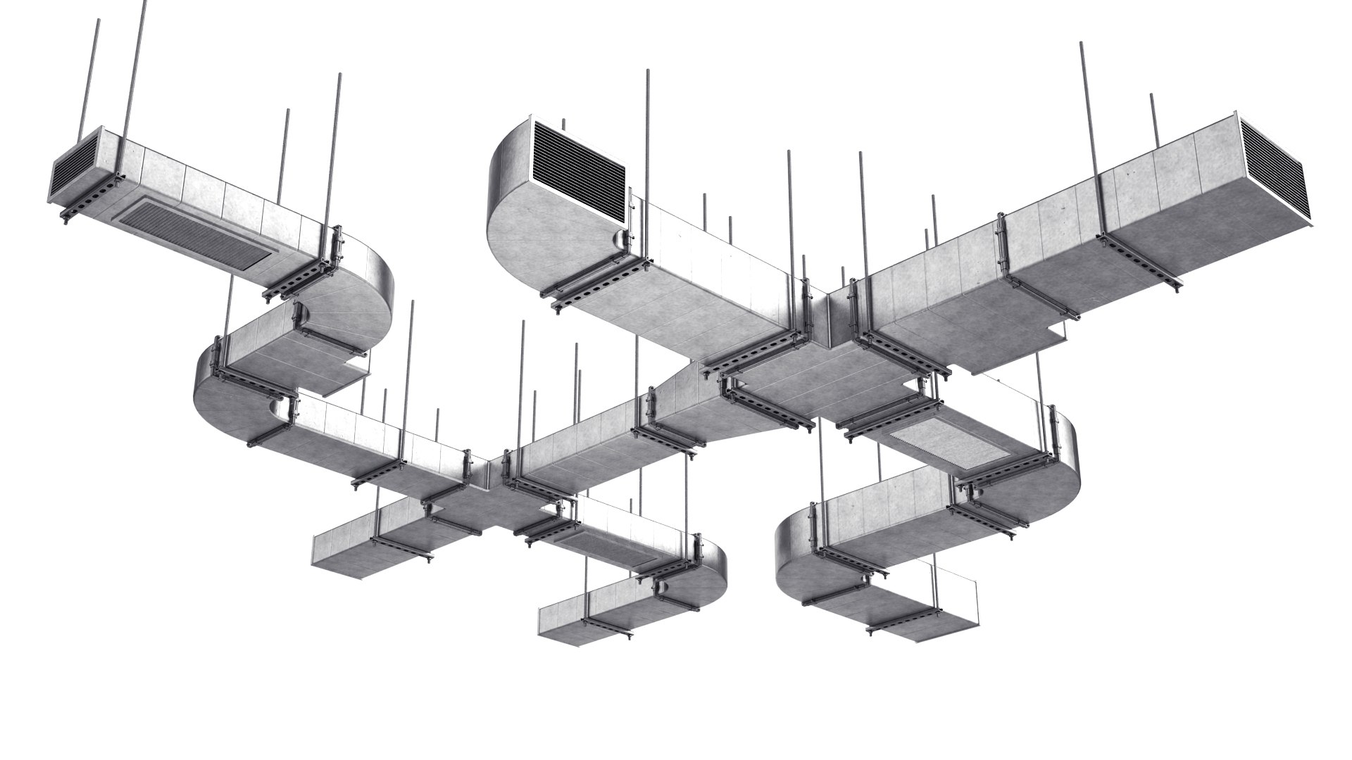 3D Ventilation Ceiling Model - TurboSquid 1583354