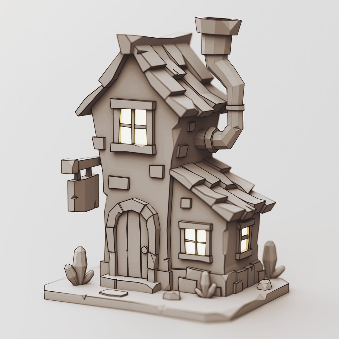 3D Model Stylized House 01 - TurboSquid 2504339